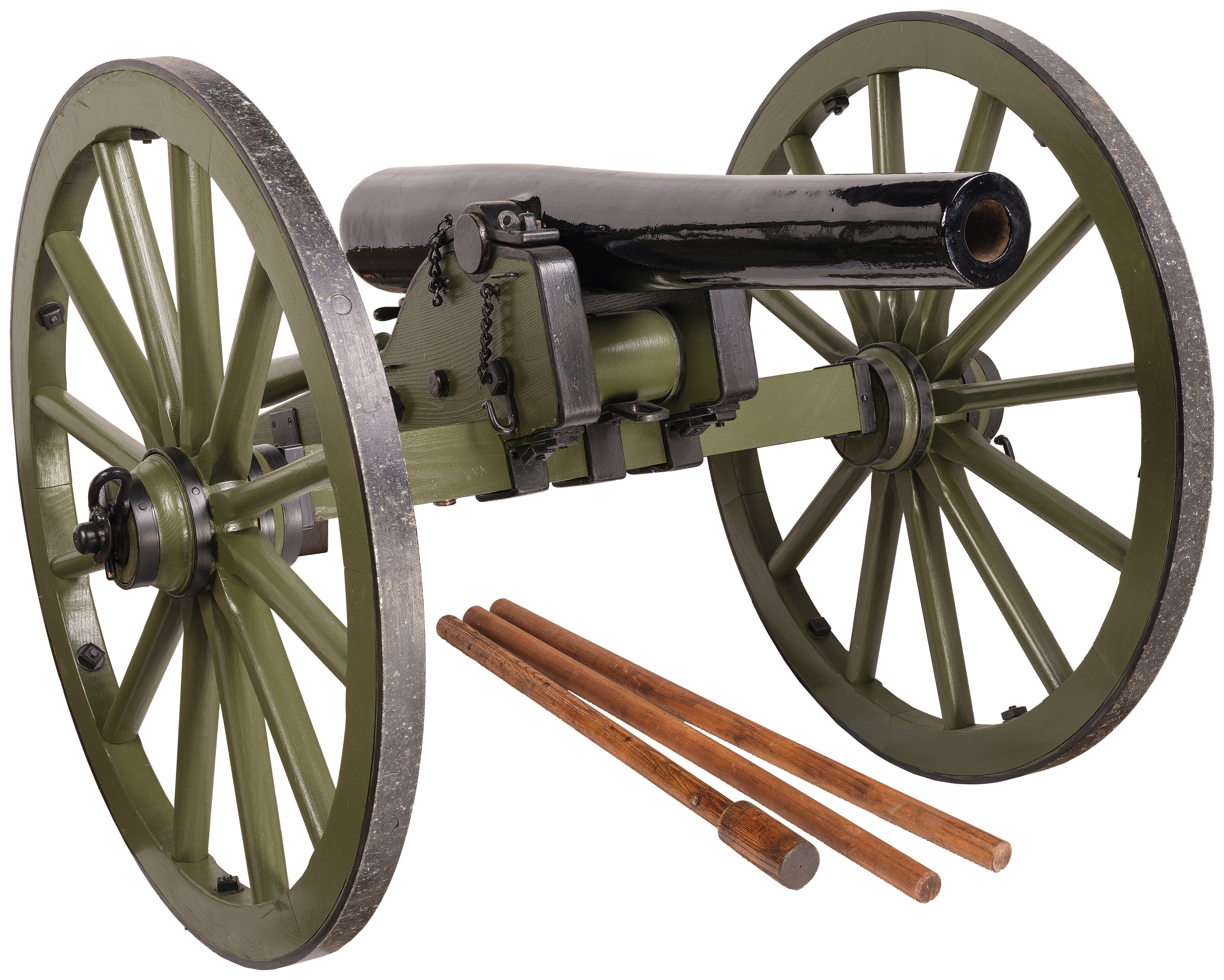 Reproduction Civil War Vermont Marked Cannon with Carriage | Rock ...