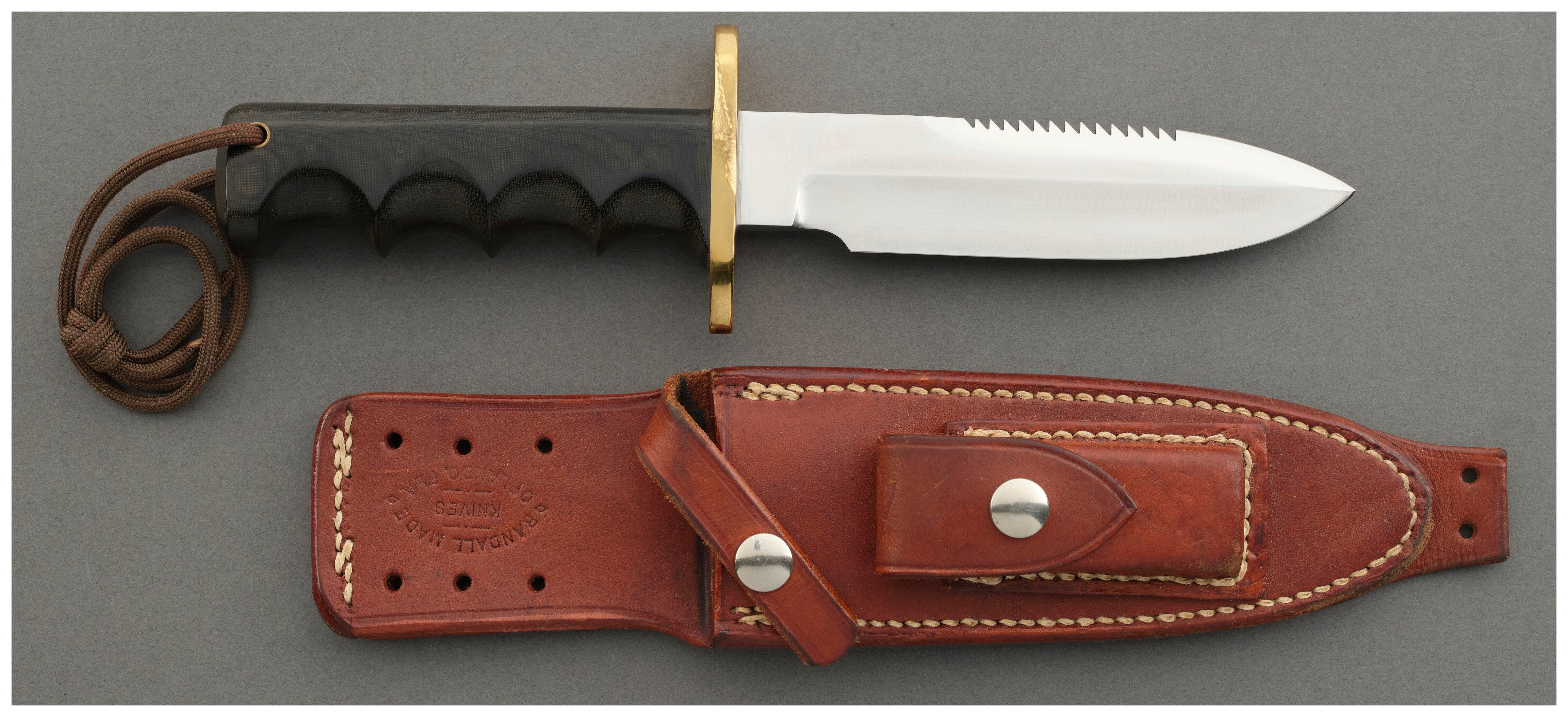 Randall Model 18 Attack-Survival Knife with Sheath | Rock Island Auction