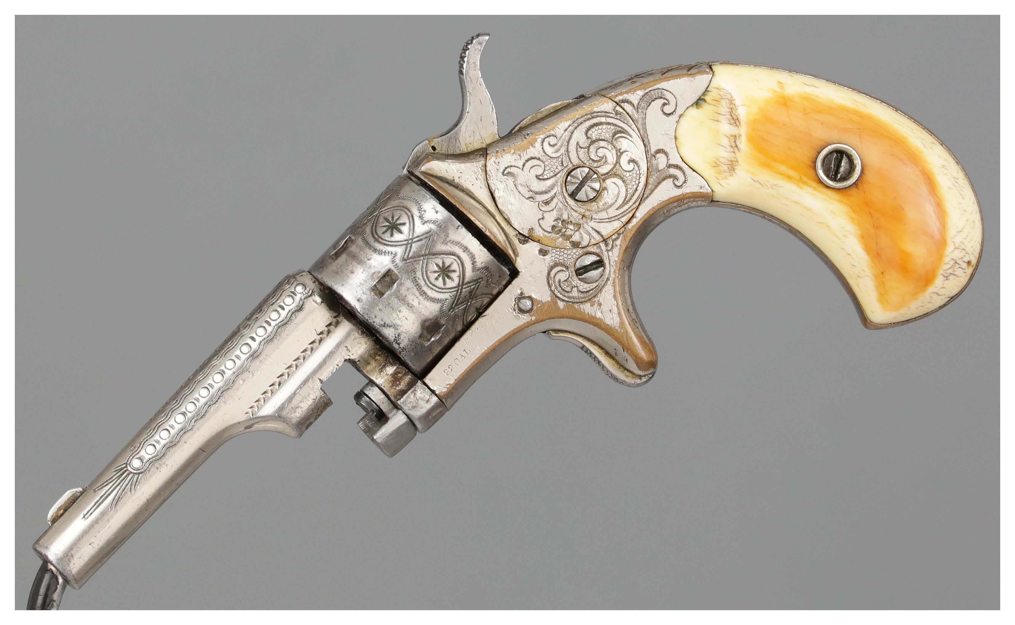 Factory Engraved Colt Open Top Pocket Spur Trigger Revolver | Rock ...
