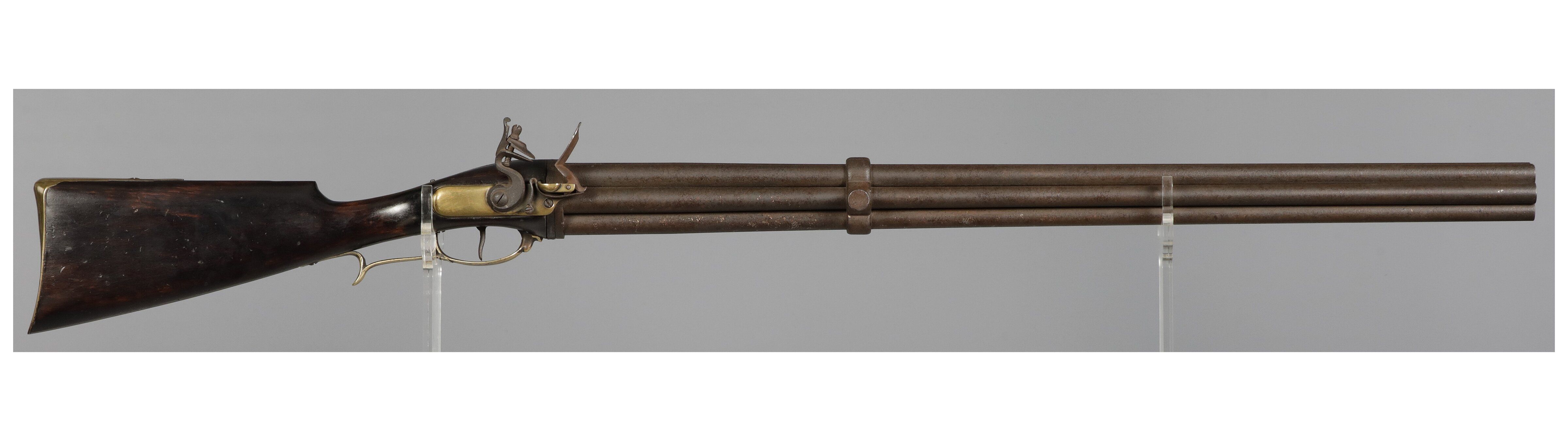 Seven-Barrel Flintlock Volley Gun with Brass Lockplate | Rock Island ...
