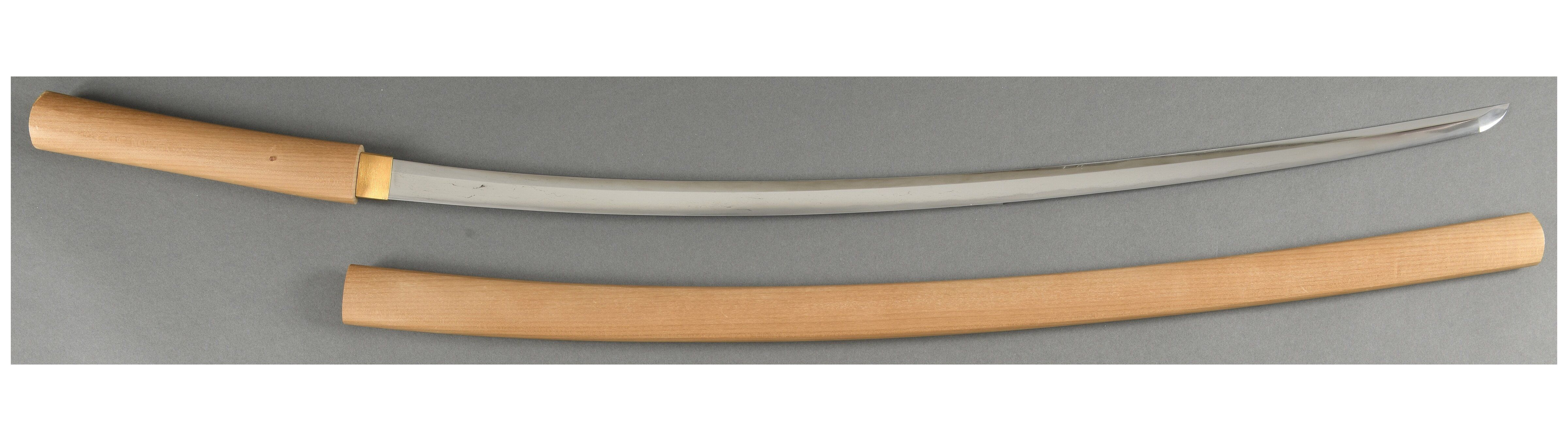 Signed Katana Length Japanese Blade with Shirasaya Mounts | Rock Island ...