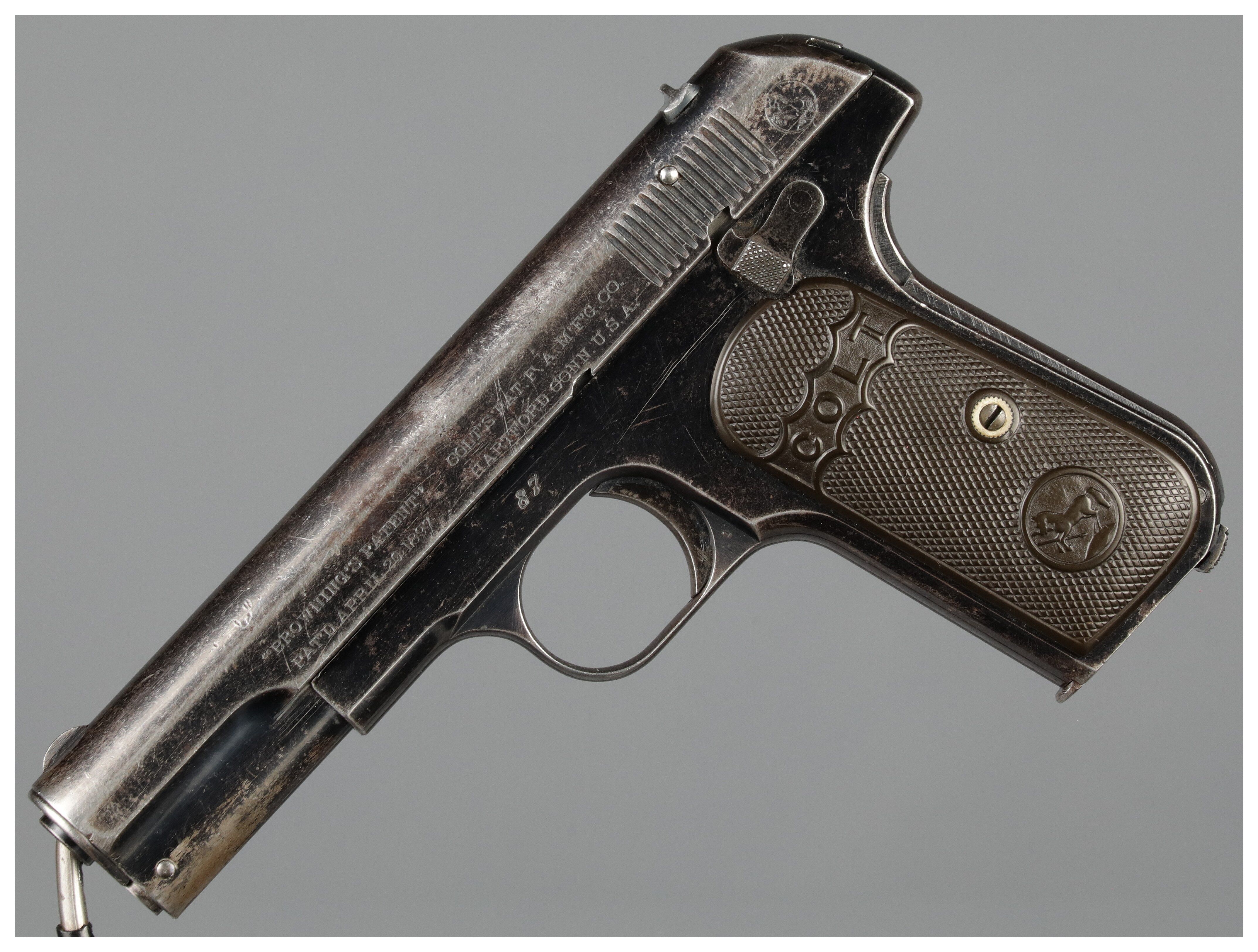Colt Model 1903 Pocket Hammerless Pistol Serial Number "87" | Rock ...
