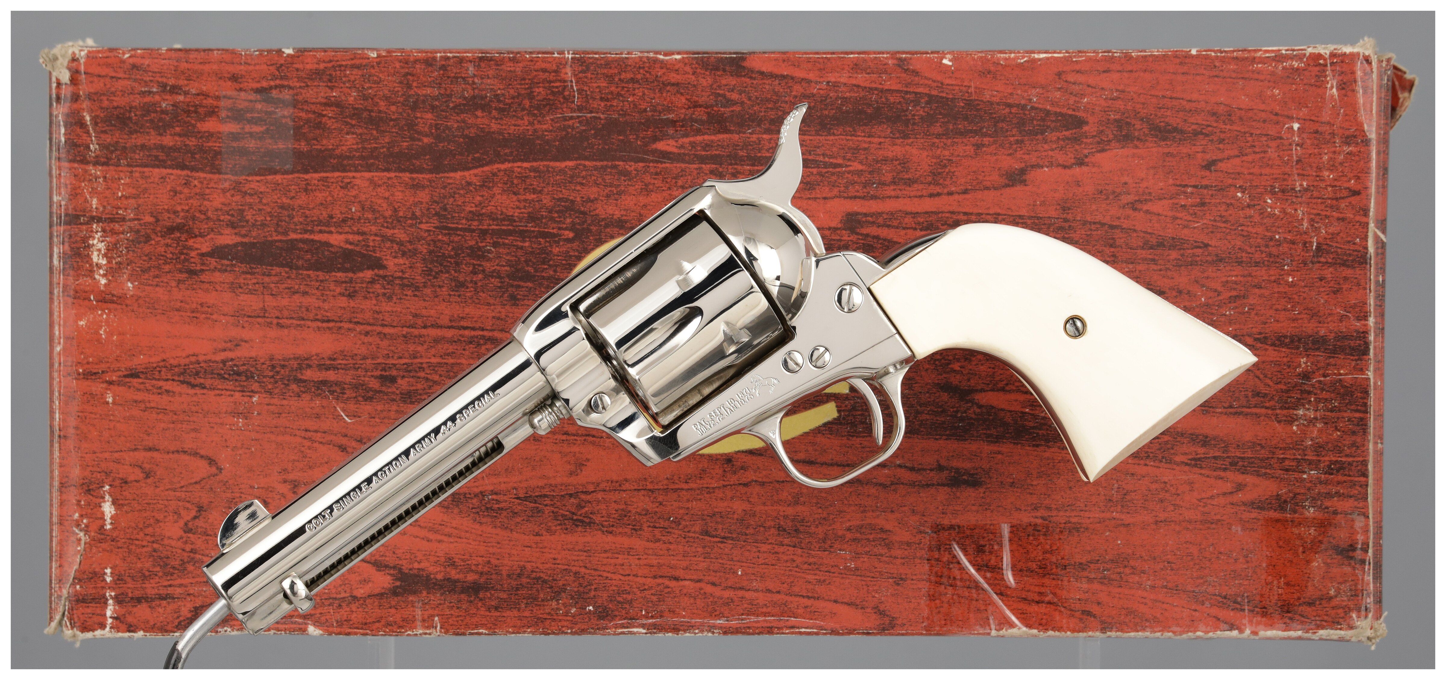 Colt Single Action Army Revolver with Ivory Grips and Box | Rock Island ...