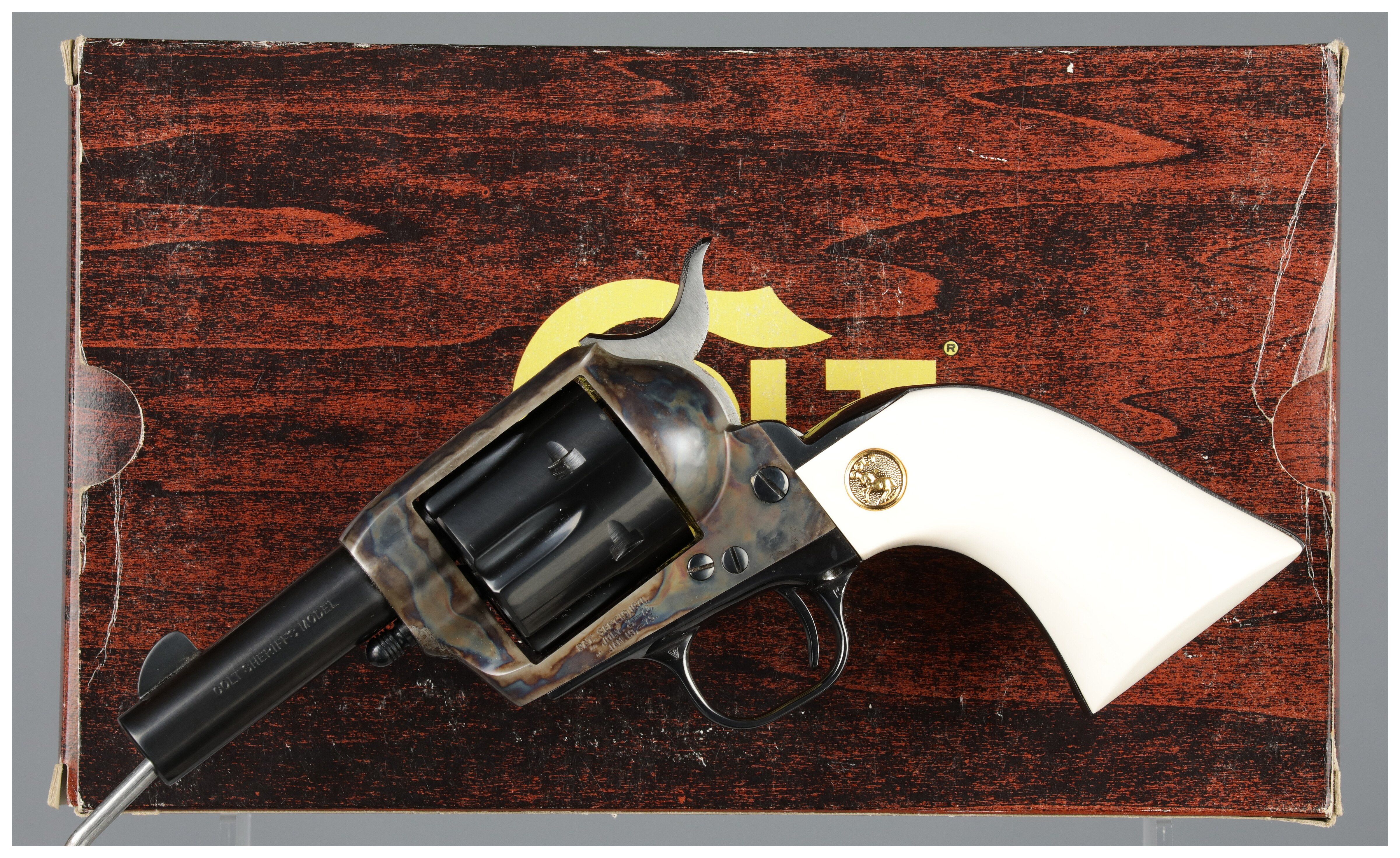 Colt Sheriff Model Single Action Army Revolver with Ivory Grips | Rock ...