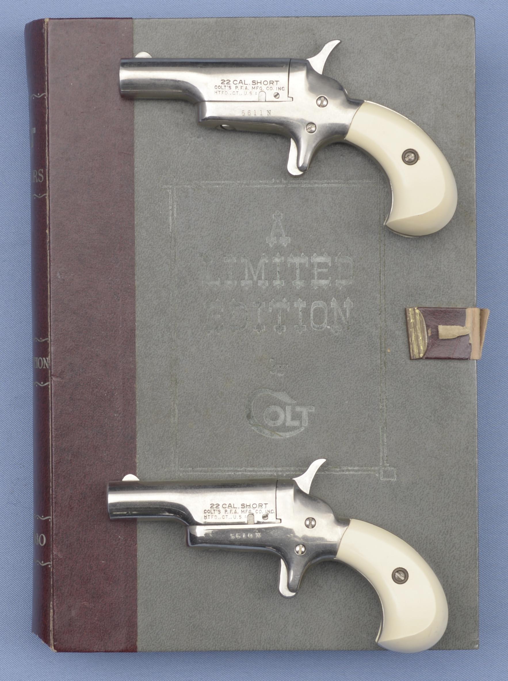 Pair of Colt Derringers in Book Case | Rock Island Auction