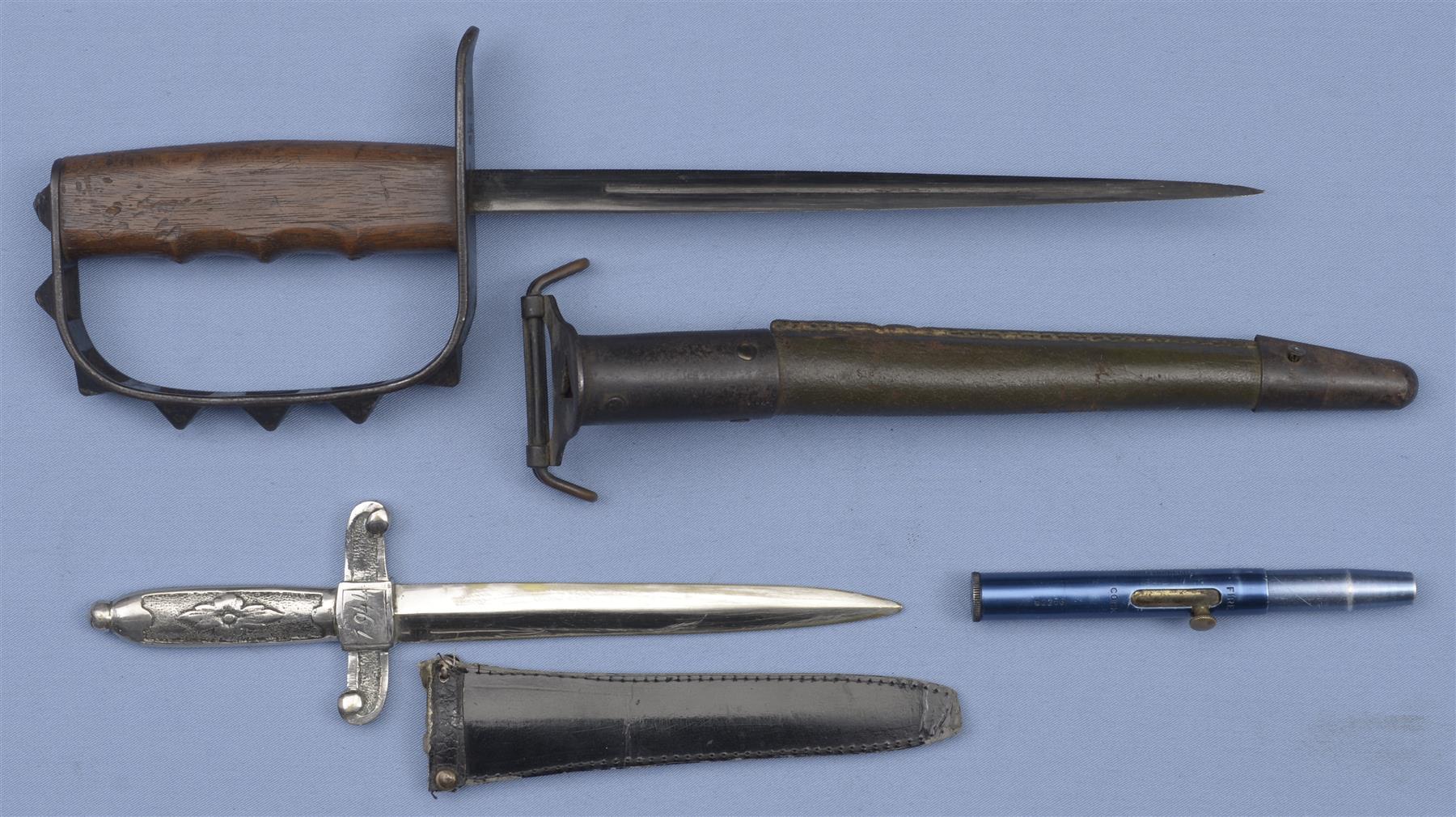 Tear Gas Pen Gun and Trench Knife | Rock Island Auction