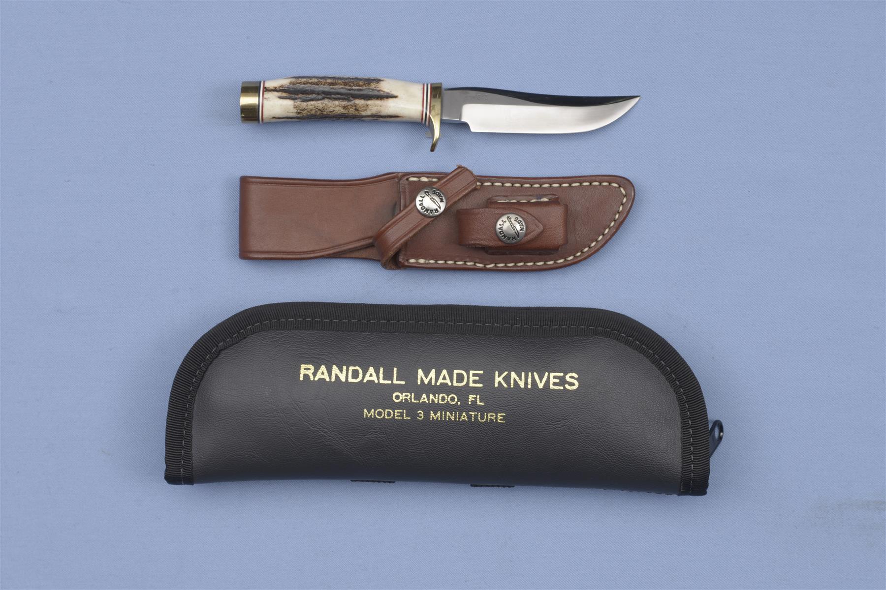 Randall Model 3 Miniature Knife with Leather Sheath and Soft Cas | Rock ...
