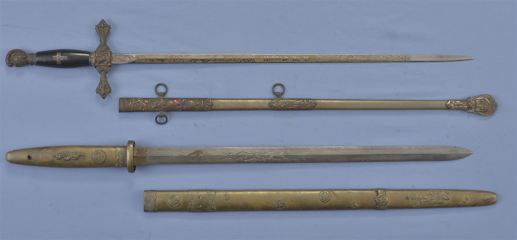 Two Swords with Scabbards | Rock Island Auction