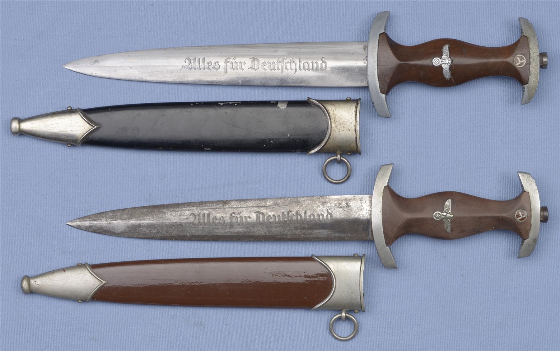 One NSKK and One SA Style Dagger with Sheaths | Rock Island Auction