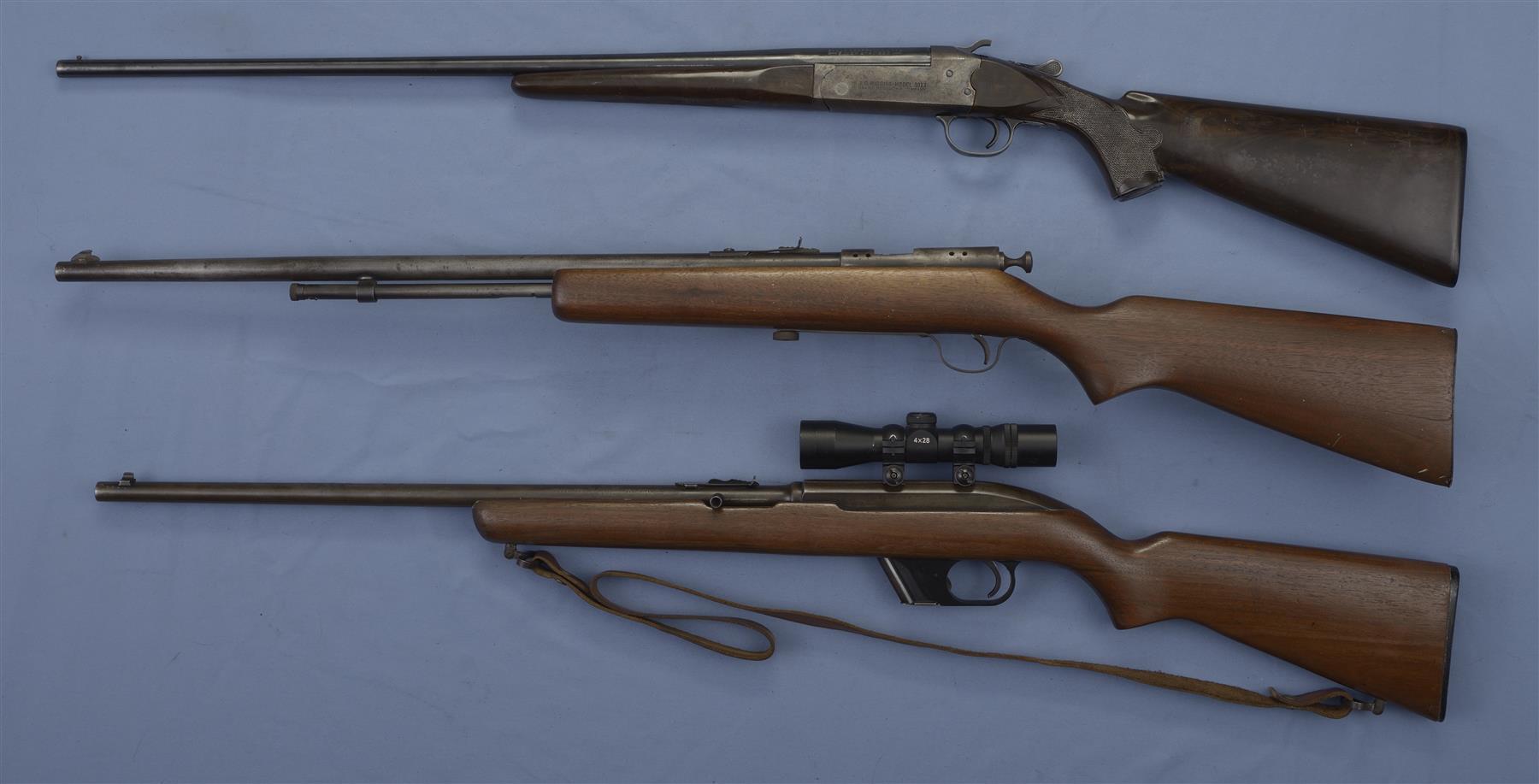 Three Long Guns - A) J.C. Higgins/Sears Model 101.1 Single Shot | Rock ...