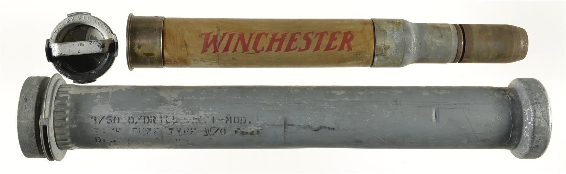 Winchester Dummy Artillery Shell with Original Aluminum Case | Rock ...