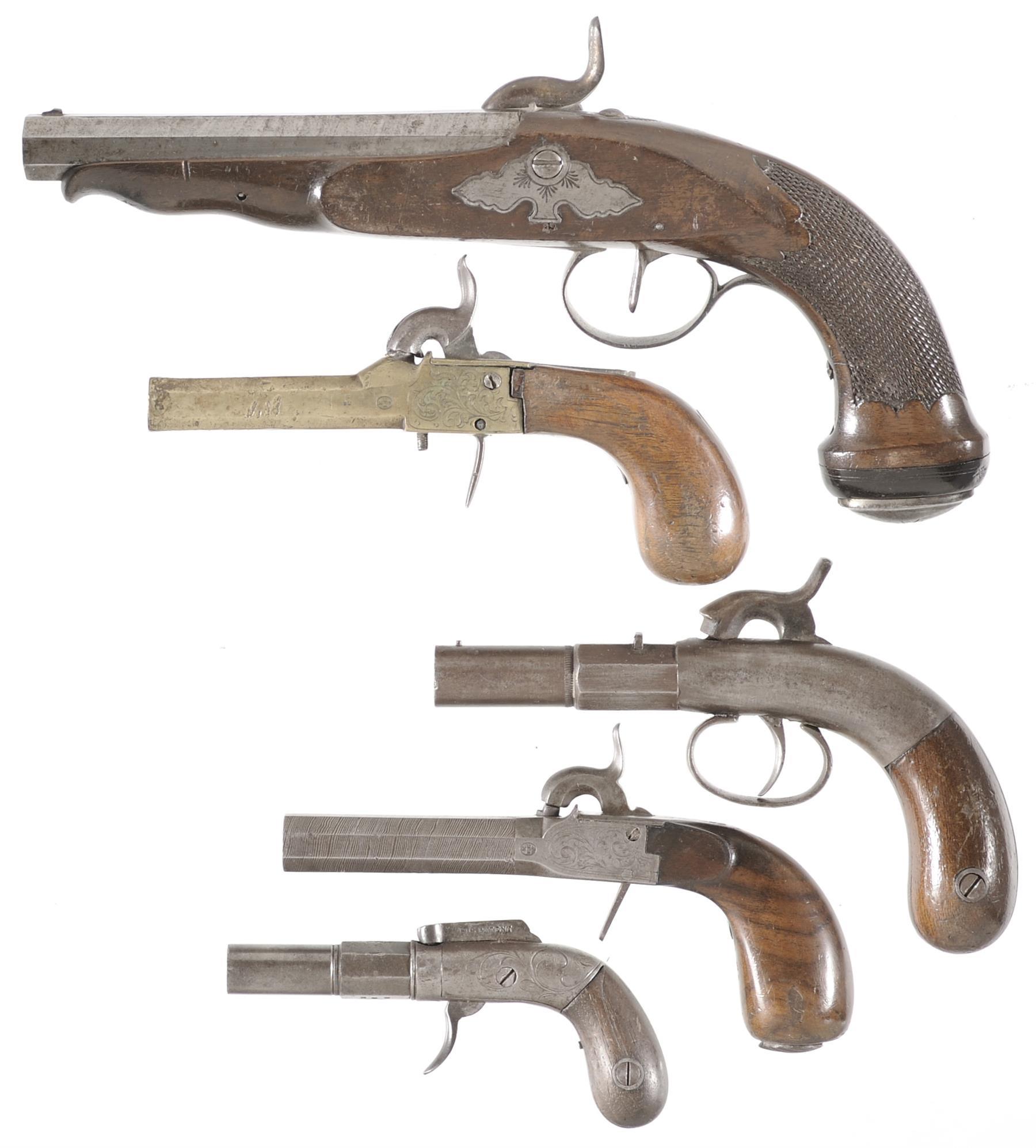 Five Percussion Pistols | Rock Island Auction