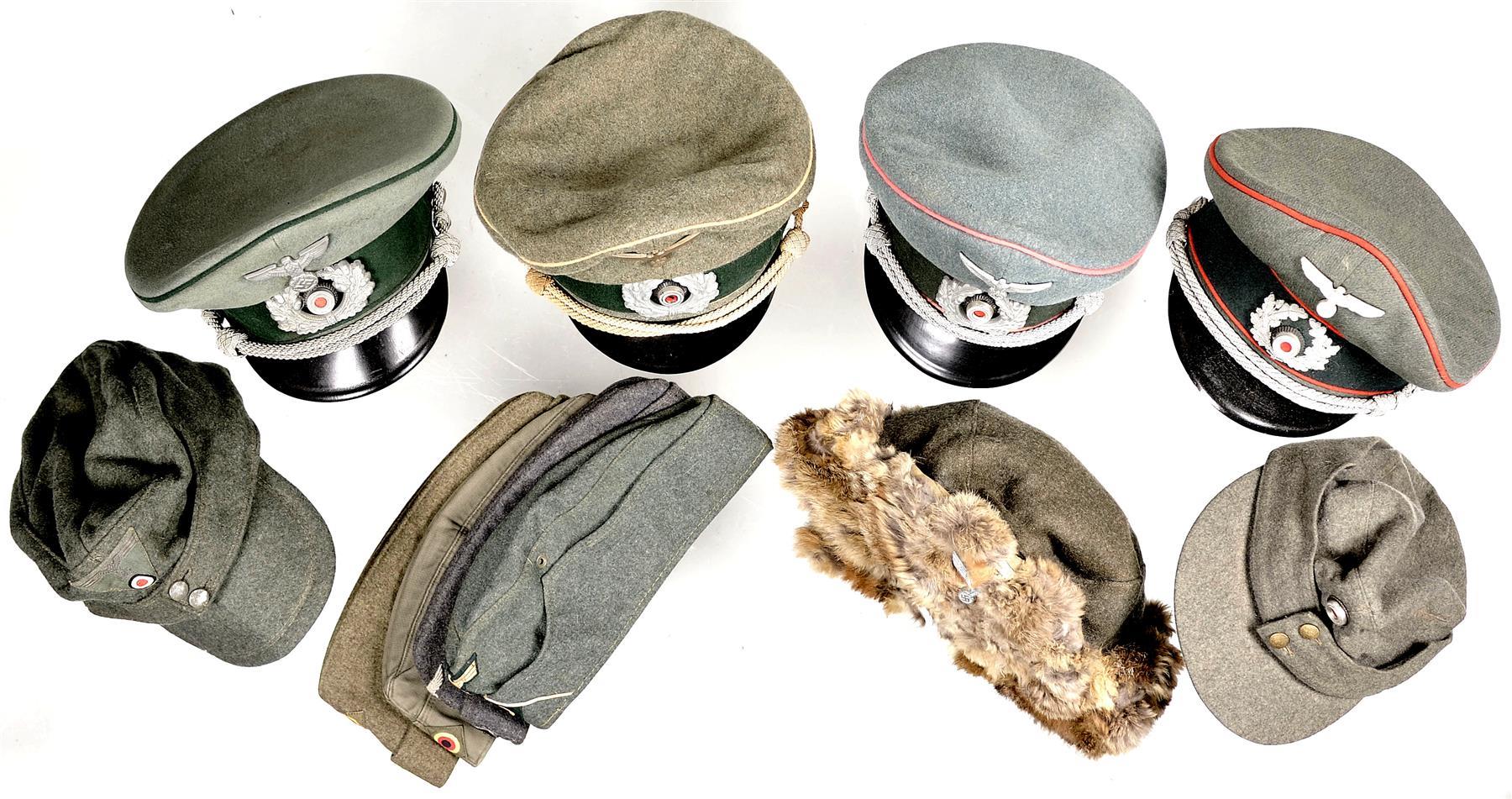 Eleven Nazi/Heer Style Caps | Rock Island Auction
