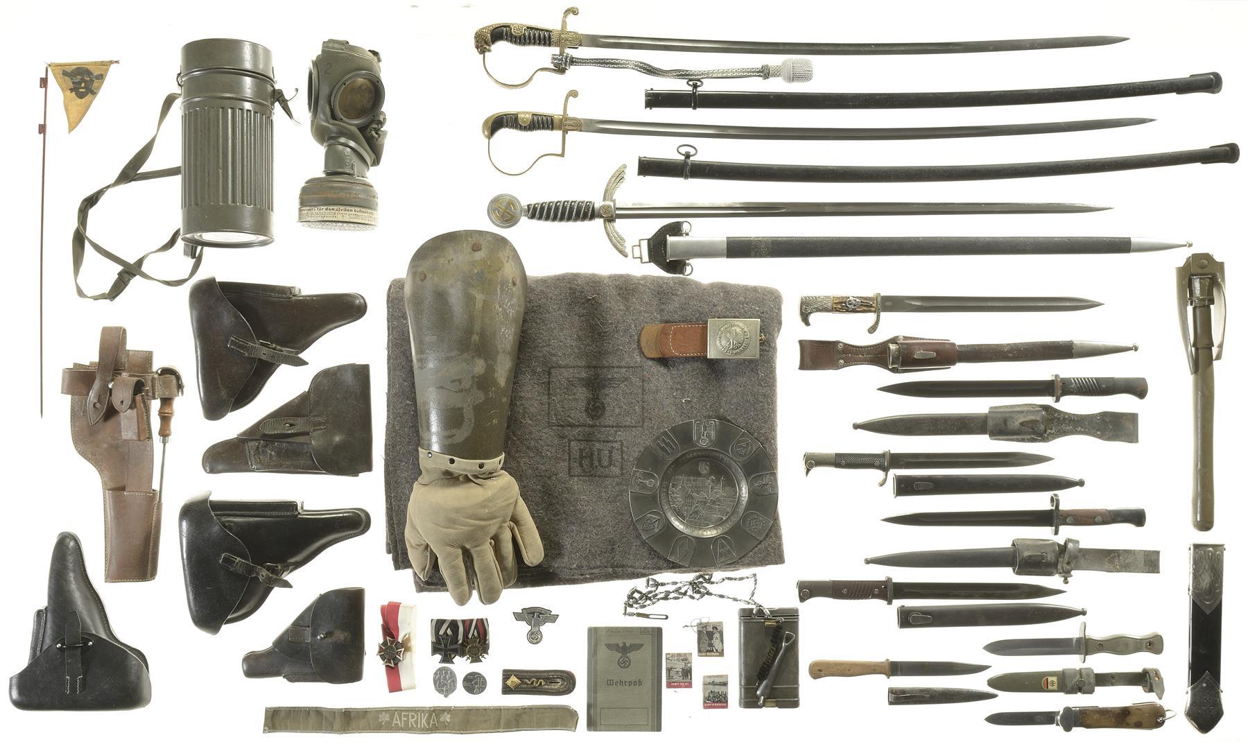 Assortment of Mostly German/Nazi Military Items and Three Nazi S | Rock ...