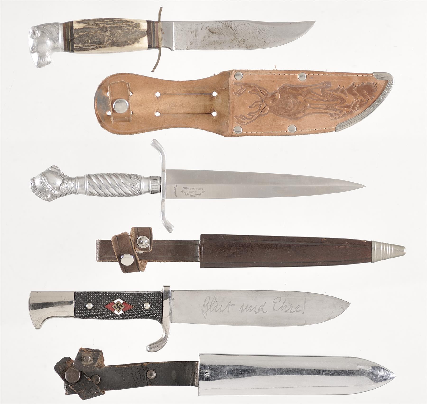 Three German Knives with Sheaths | Rock Island Auction