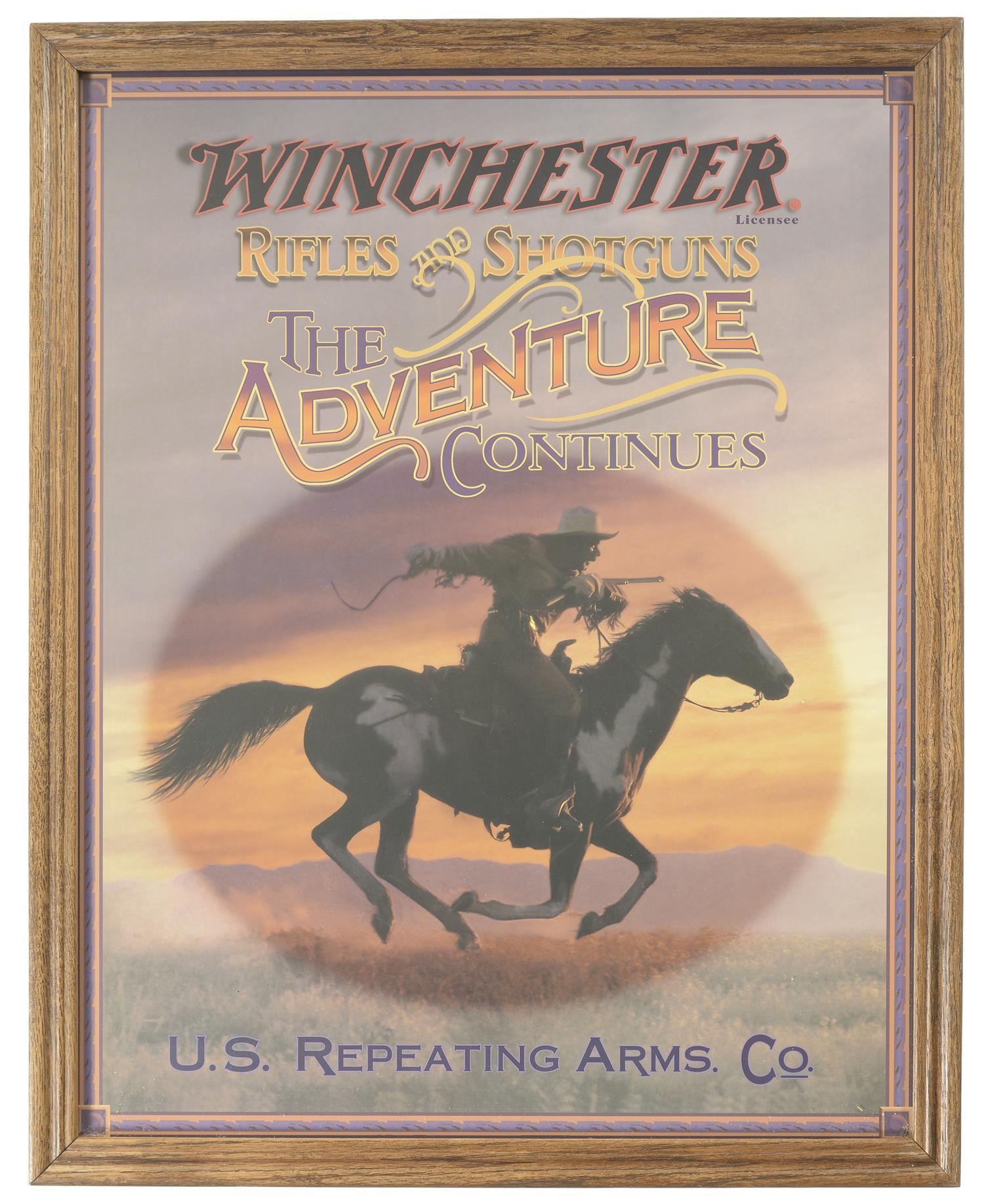 Framed Winchester Advertising Poster by U.S. Repeating Arms Comp | Rock ...