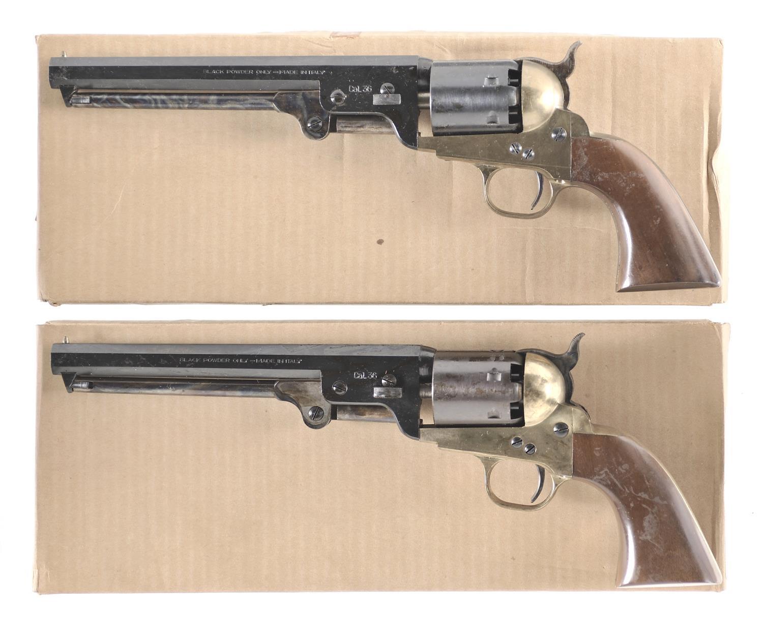 Two Reproduction Percussion Revolvers w/ Boxes | Rock Island Auction