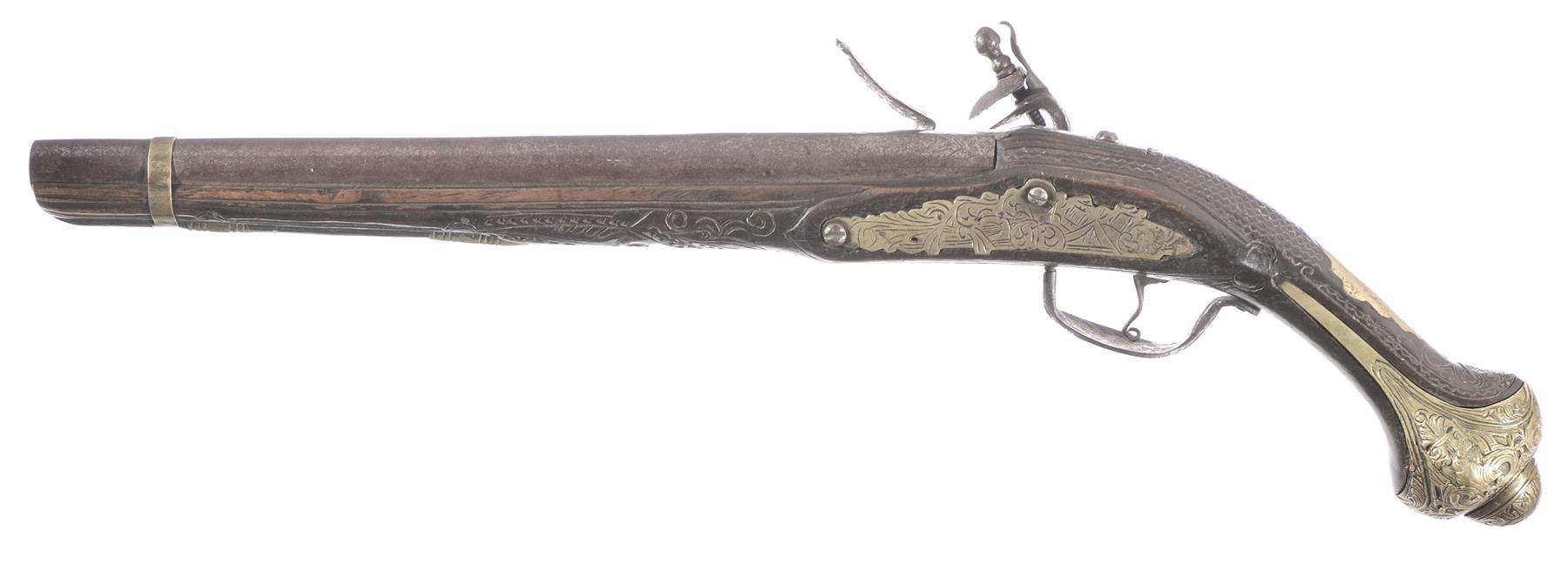 Mediterranean Flintlock Pistol 64 | Rock Island Auction
