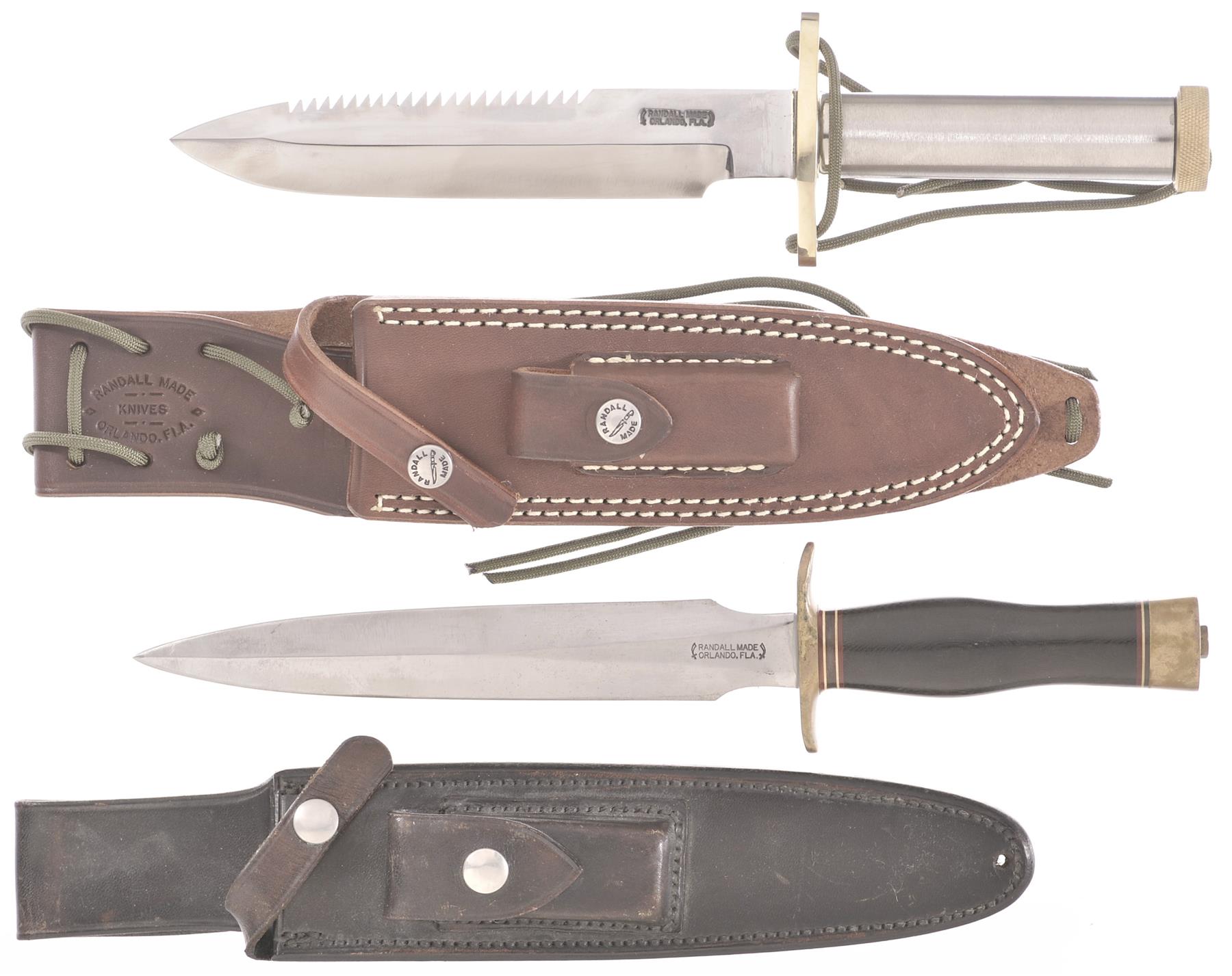 Two Randall Knives With Sheaths Rock Island Auction