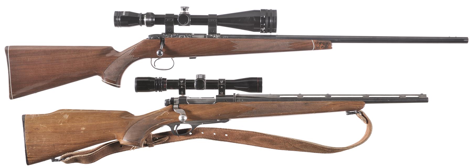 Two Remington Bolt Action Rifles with Scopes | Rock Island Auction