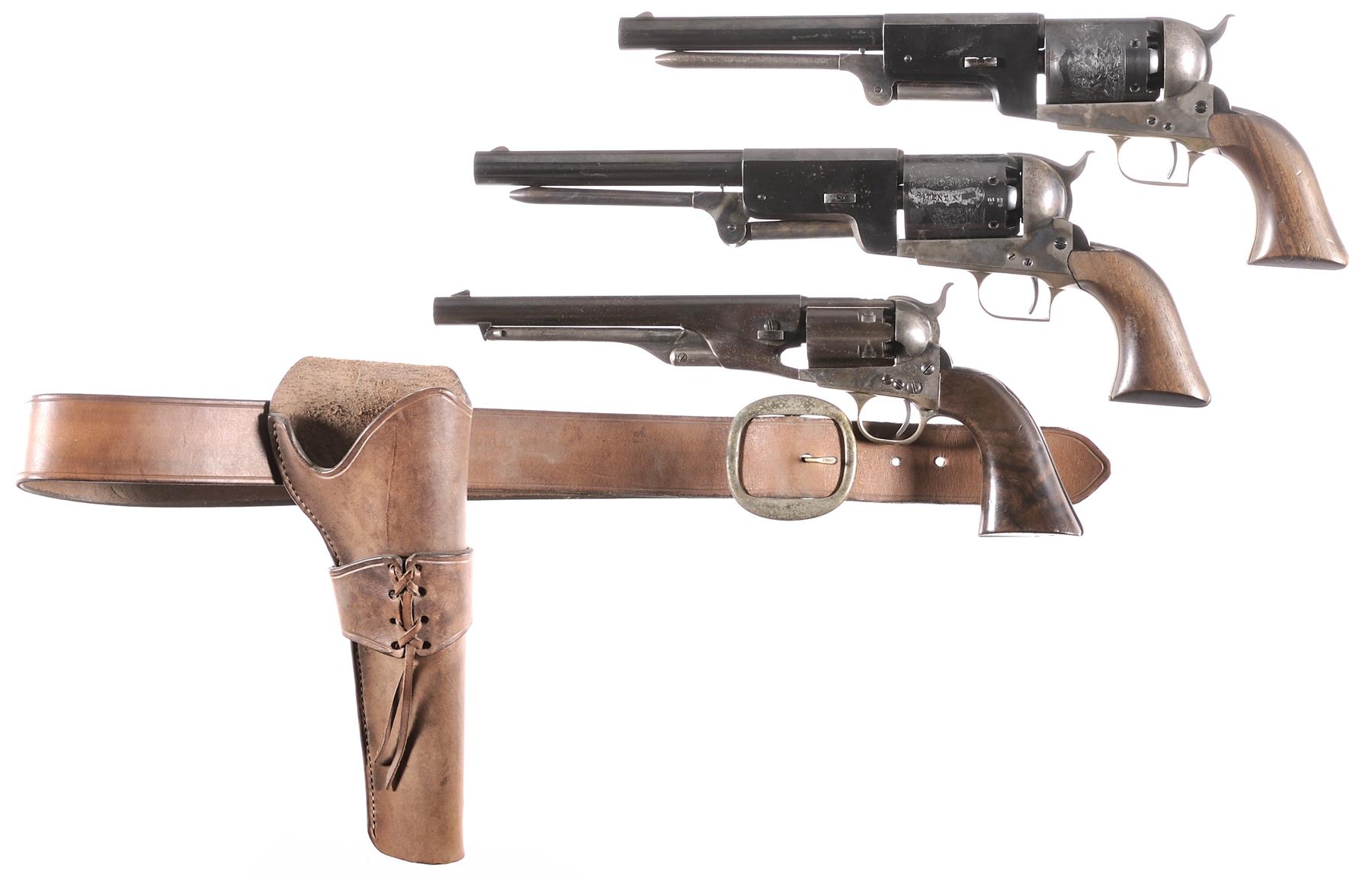 Three Italian Contemporary Percussion Revolvers | Rock Island Auction