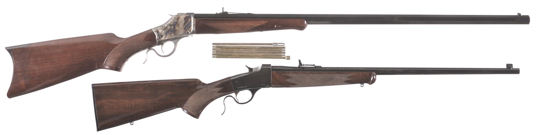 Two Falling Block Rifles | Rock Island Auction
