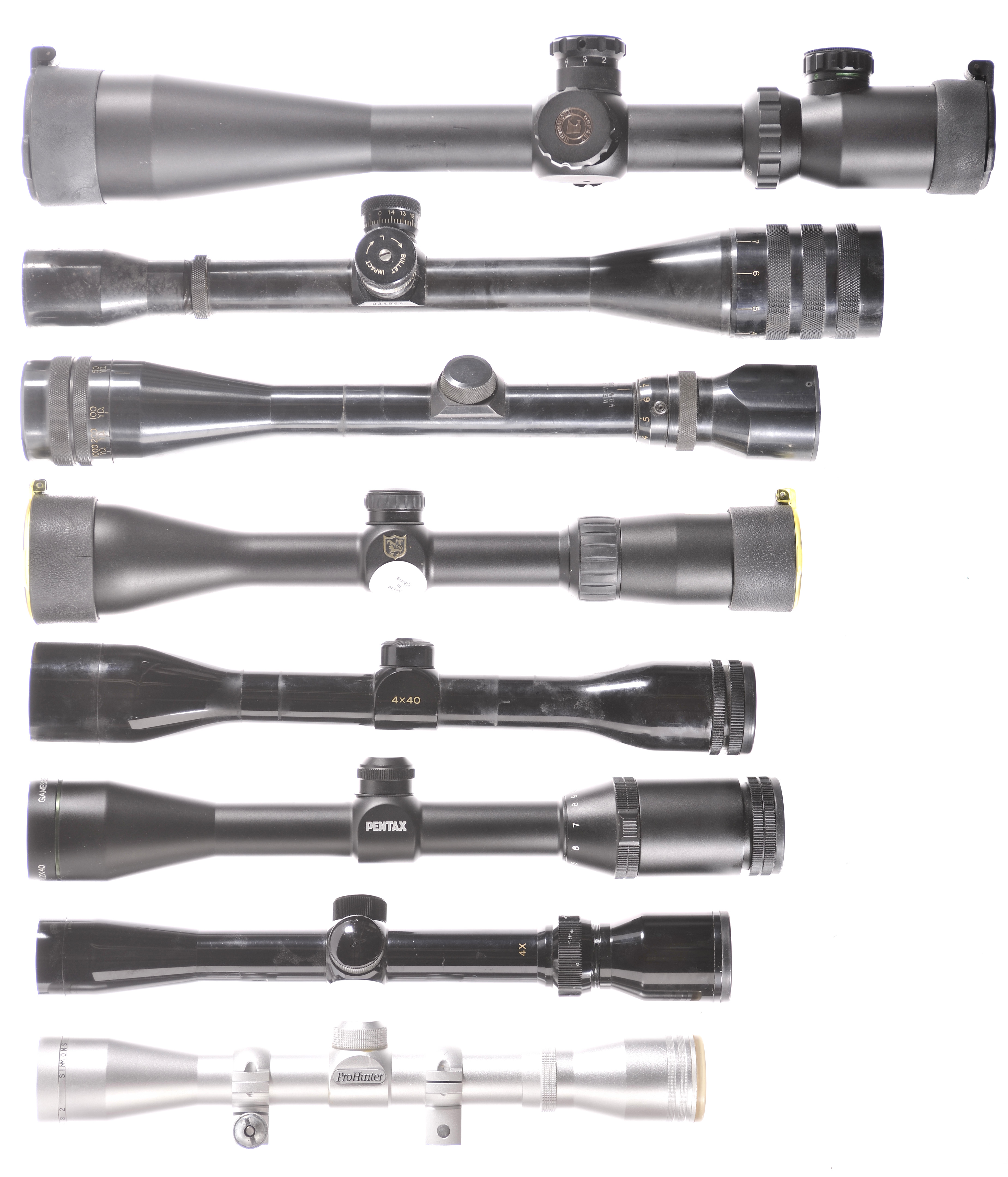 Group of Eight Assorted Rifle Scopes | Rock Island Auction