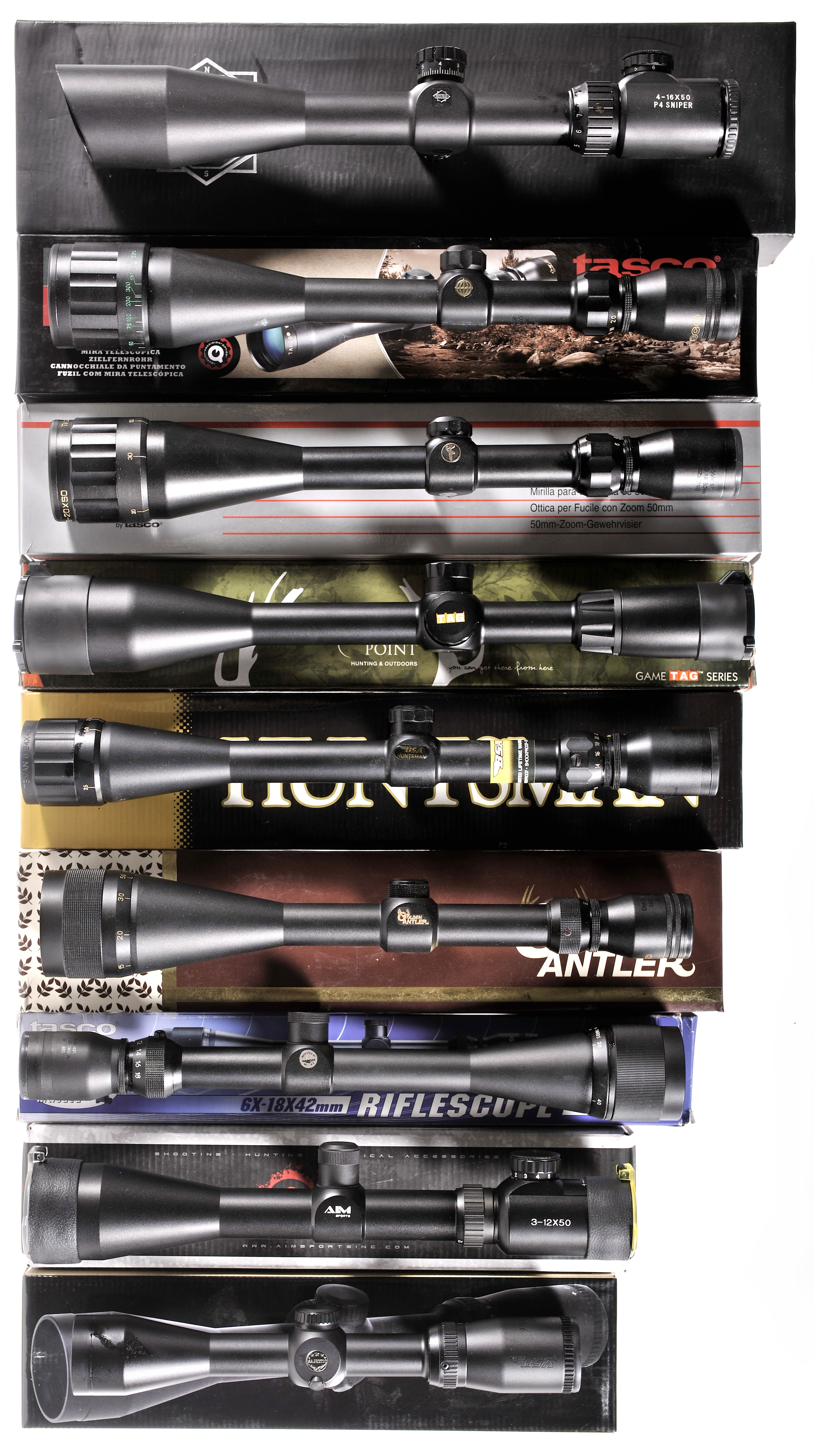 Group of Nine Assorted Rifle Scopes | Rock Island Auction