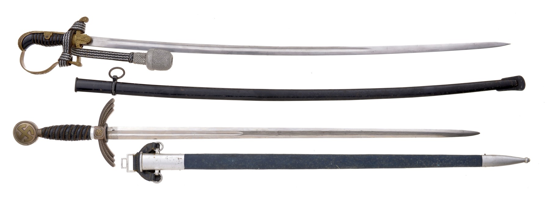 Two German Military Style Swords with Scabbards | Rock Island Auction