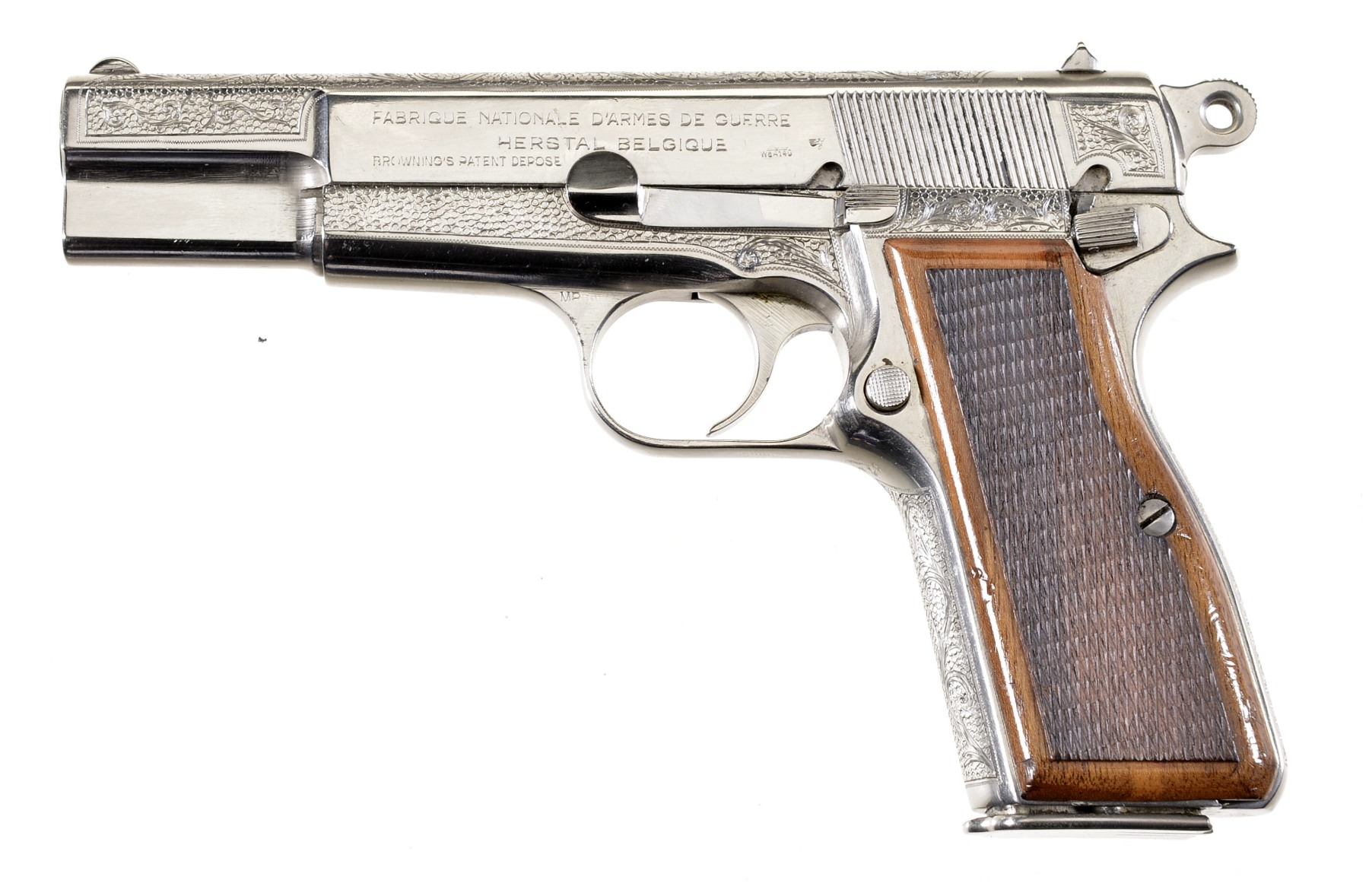 Engraved Fabrique National High Power Semi-Automatic Pistol | Rock ...
