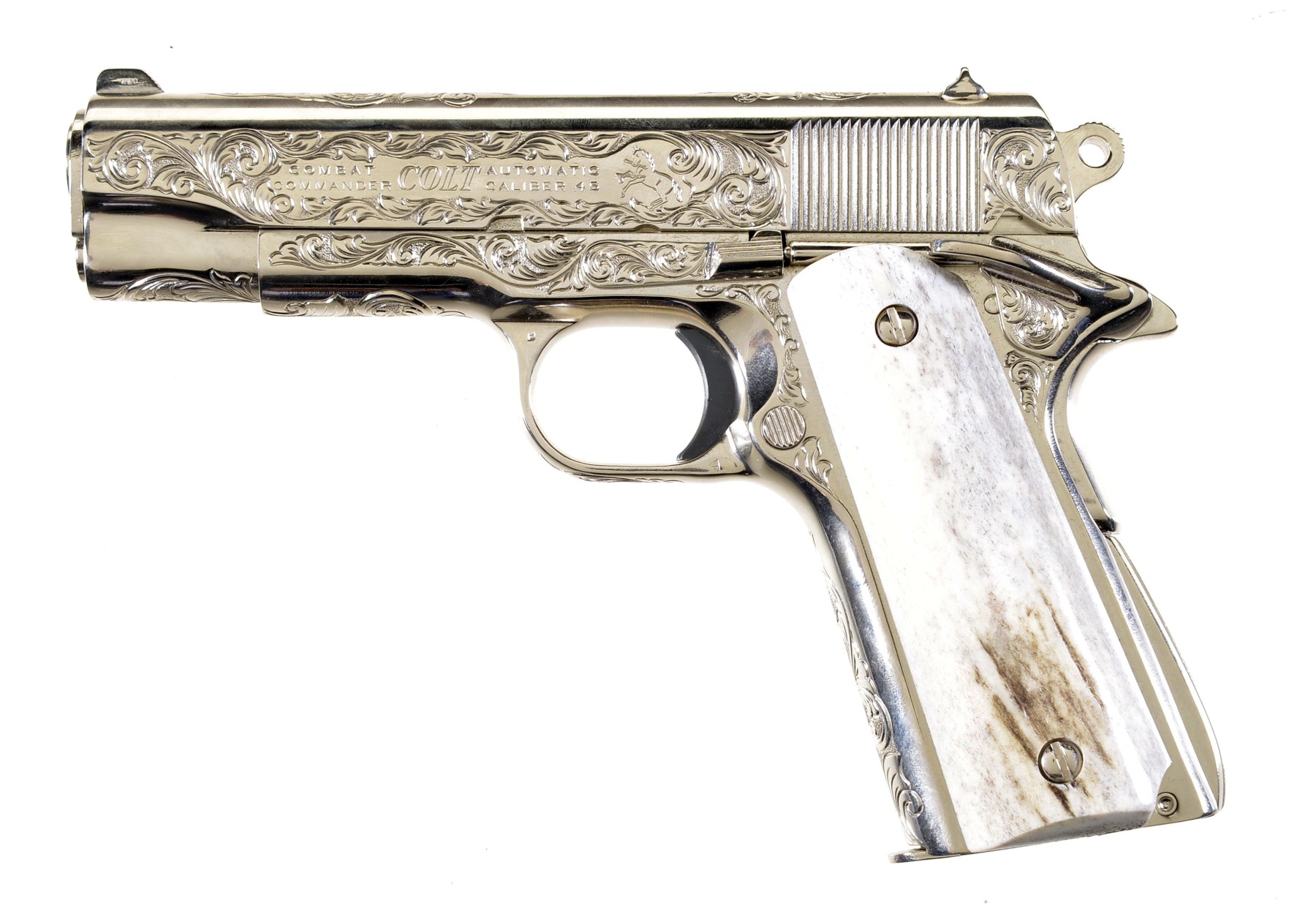 Engraved Colt Combat Commander Semi-Automatic Pistol | Rock Island Auction