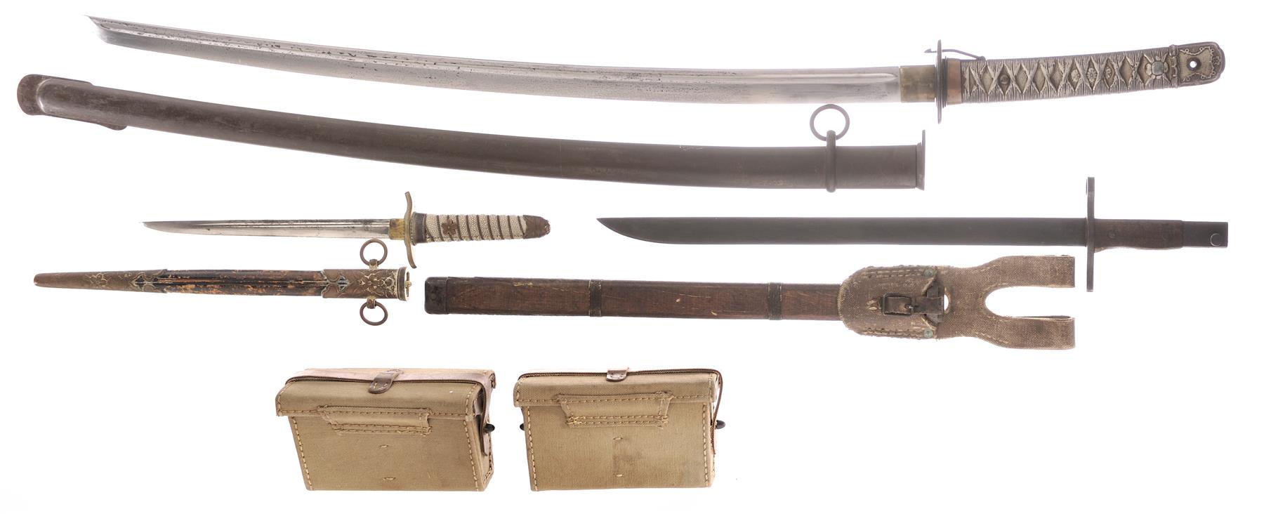 Assorted Japanese Military Edged Weapons and Accessories | Rock Island ...