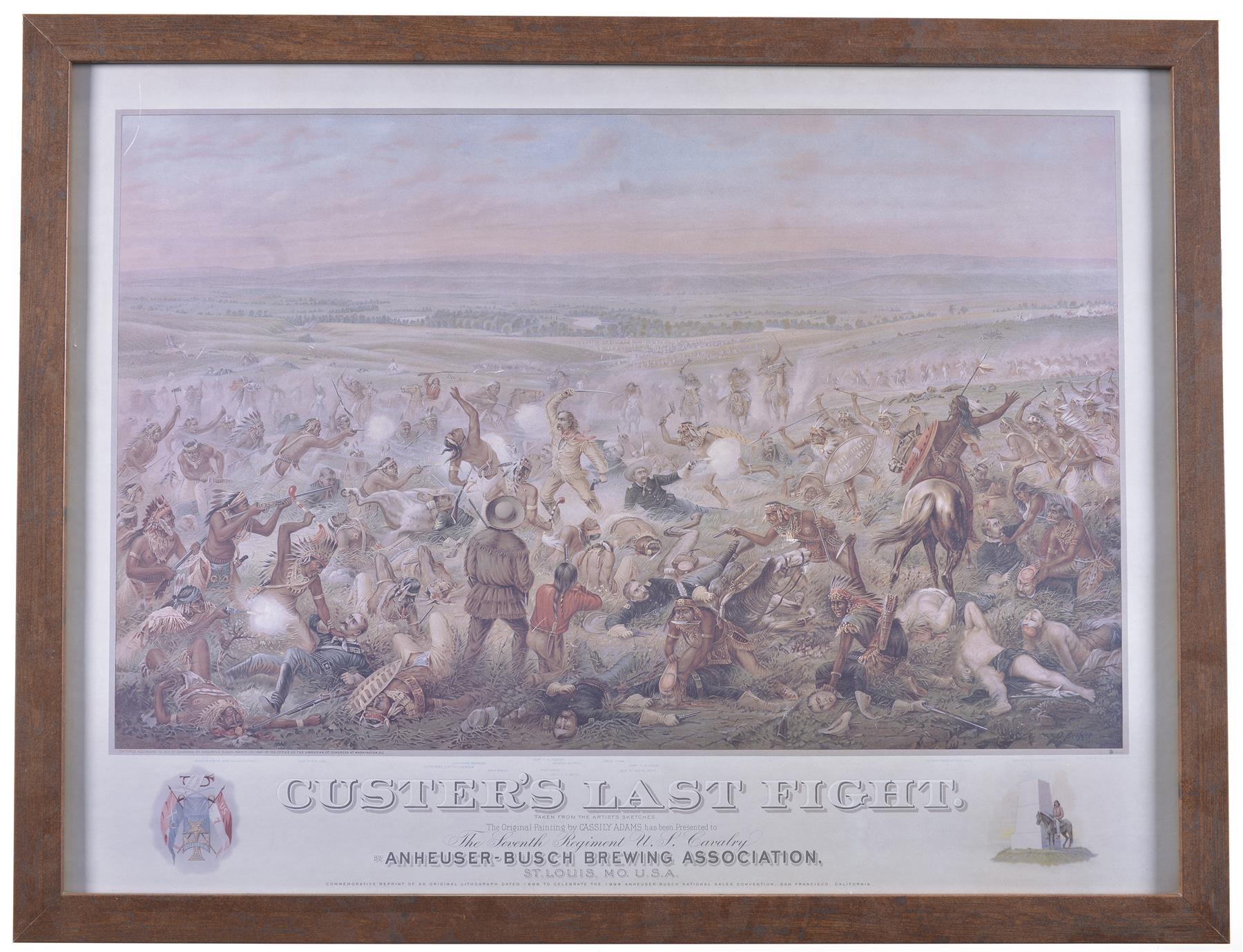 Framed Print of Custers Last Stand by Anheuser-Busch Brewing Com | Rock ...