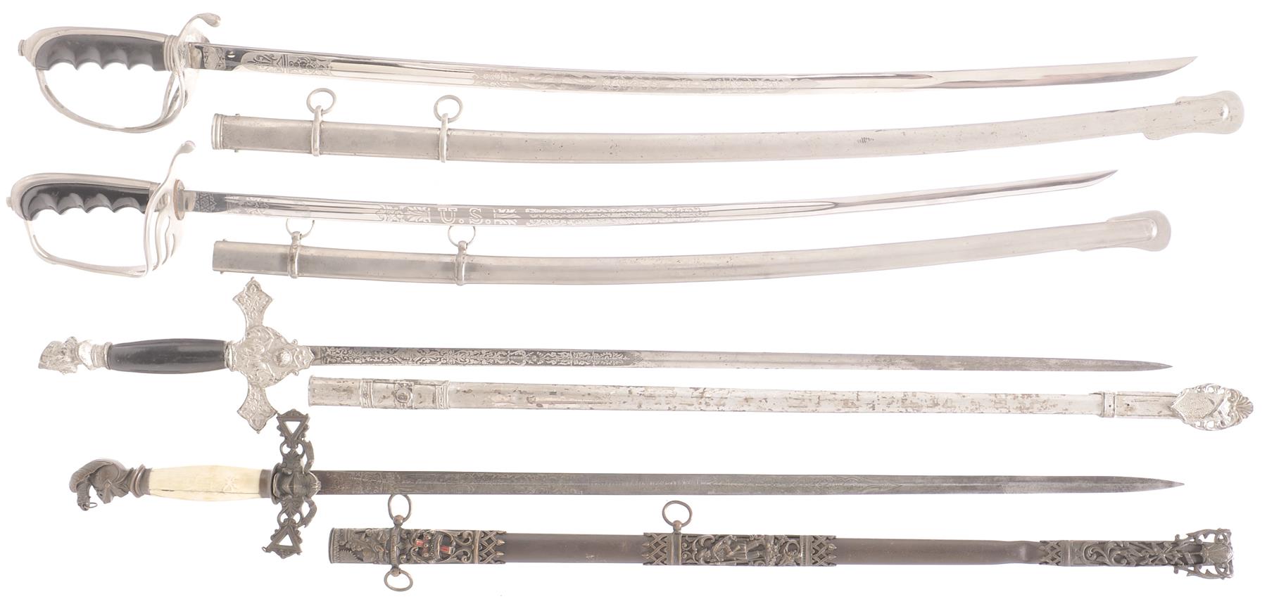 Two Swords with Scabbards | Rock Island Auction