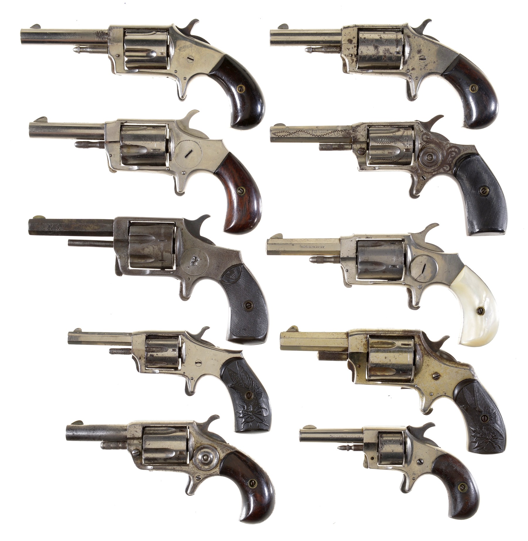 Ten Spur Trigger Revolvers -A) Tiger No. 2 Marked Revolver | Rock ...