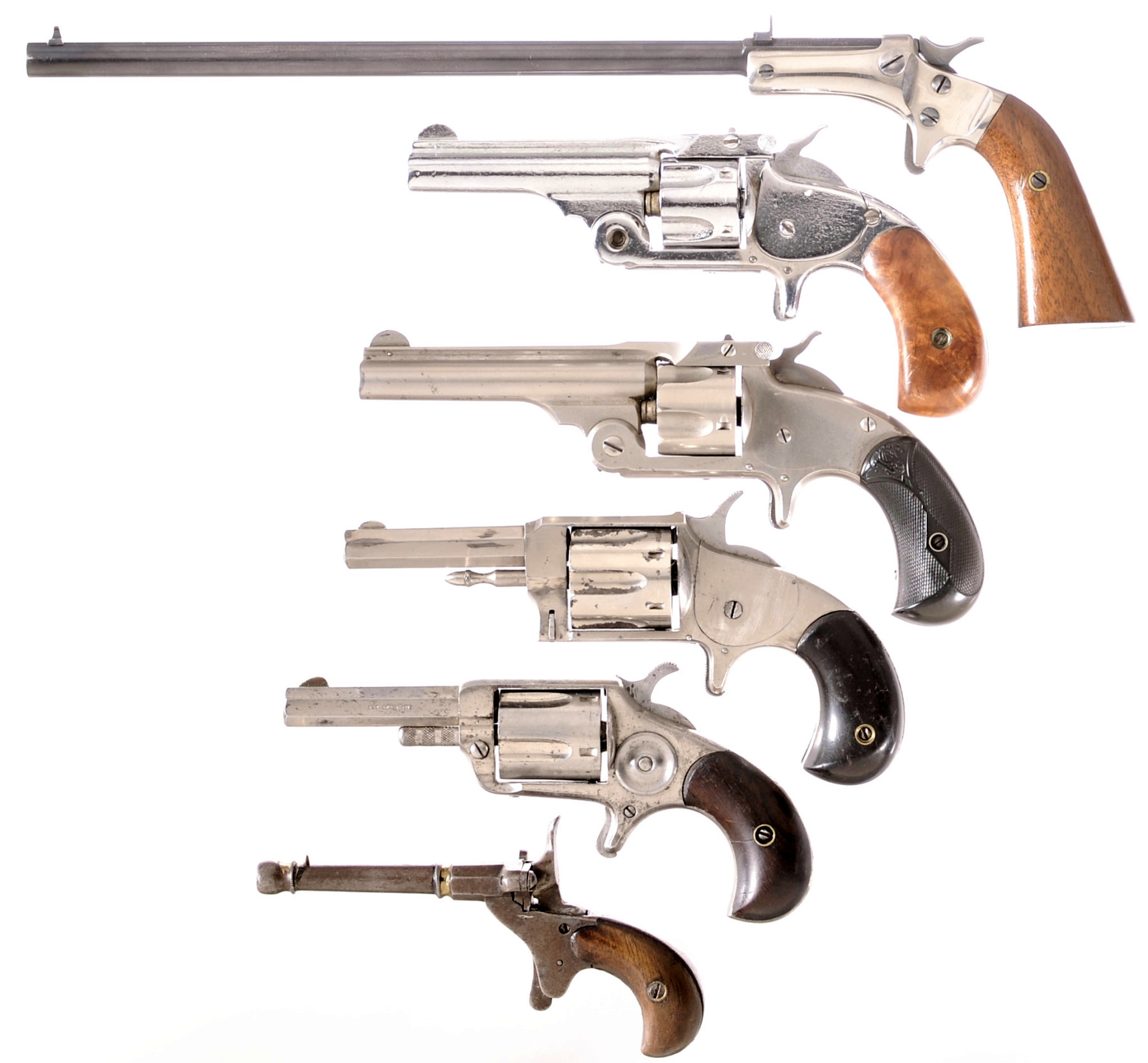 Six Handguns -A) Stevens Model 43 Single Shot Pistol | Rock Island Auction