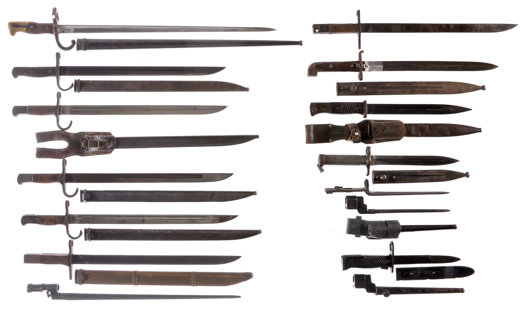 Group of Fifteen Assorted Military Style Bayonets | Rock Island Auction