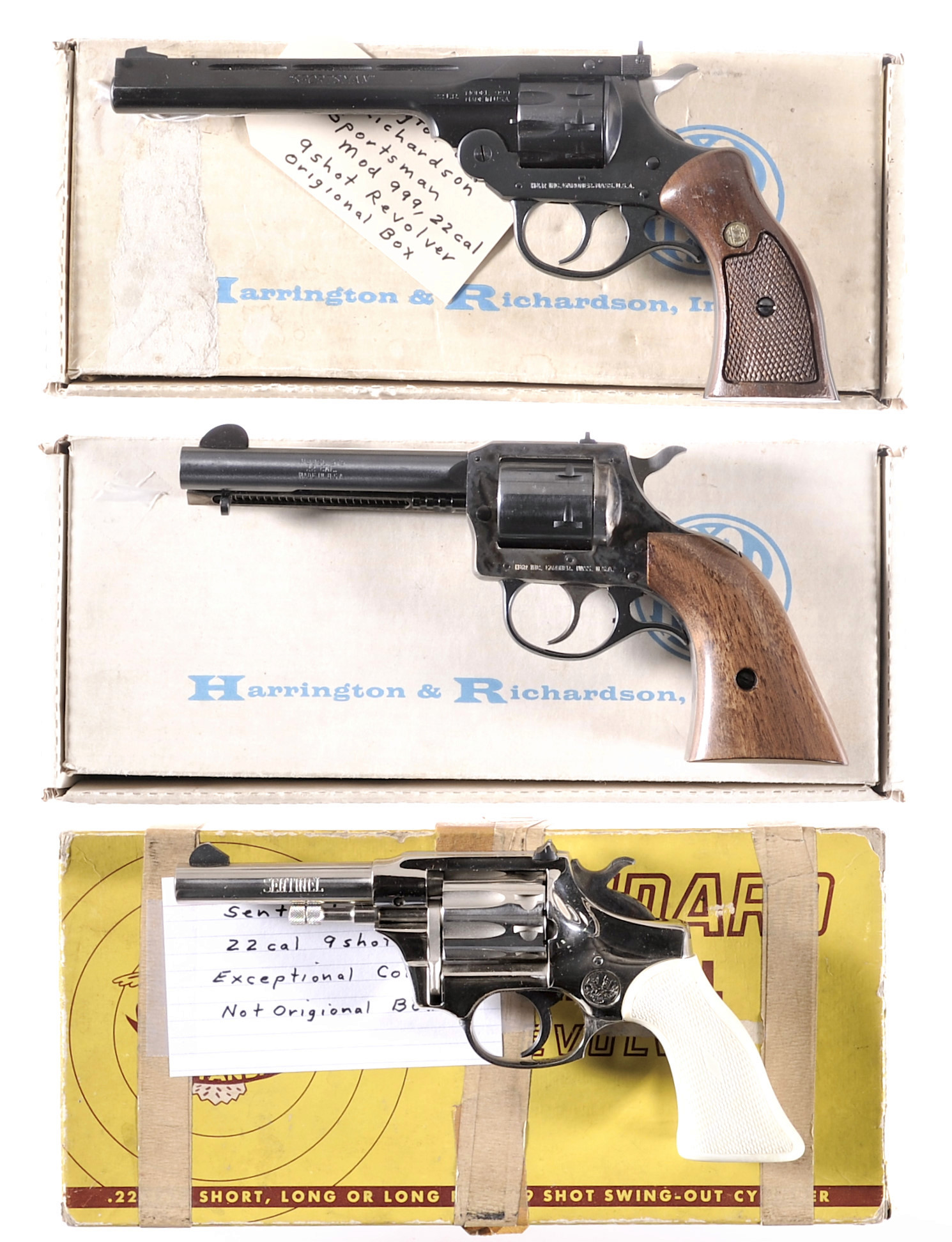 Three Double Action Revolvers with Boxes | Rock Island Auction
