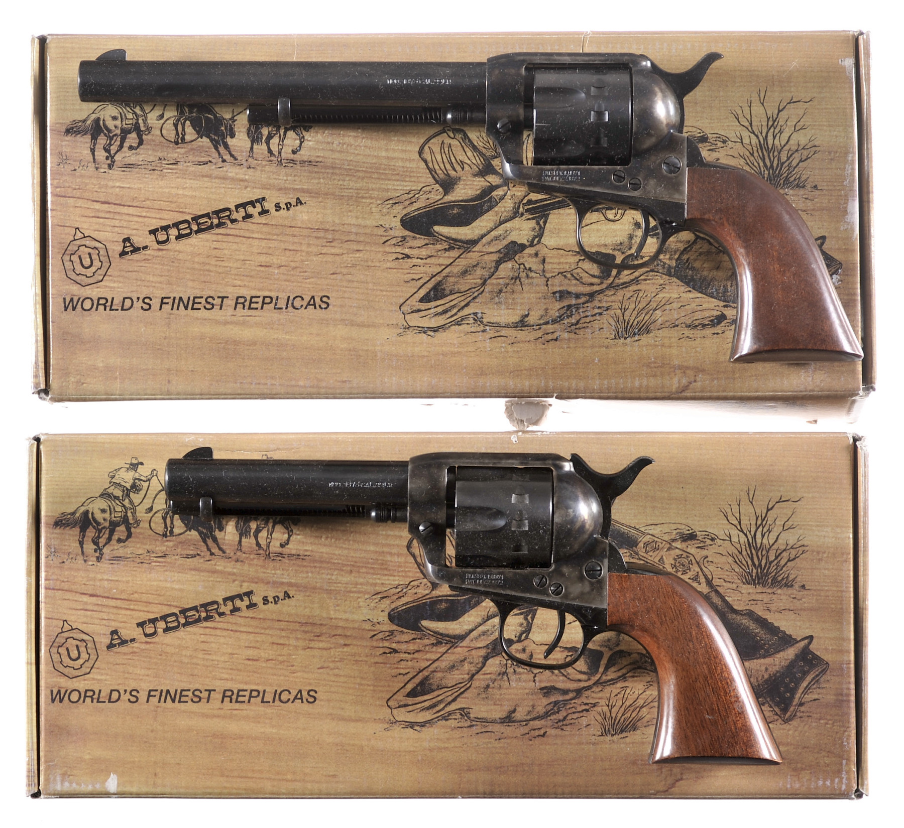 Two Uberti 1873 Cattleman Single Action Revolvers with Boxes | Rock ...