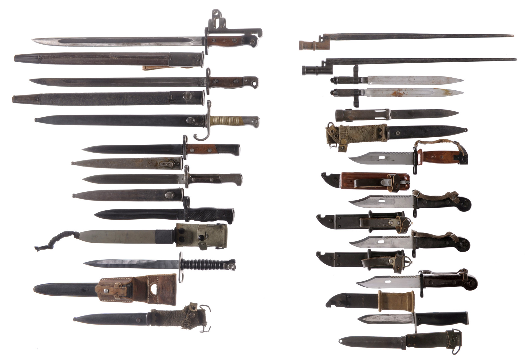 Seventeen Assorted European Style Bayonets | Rock Island Auction