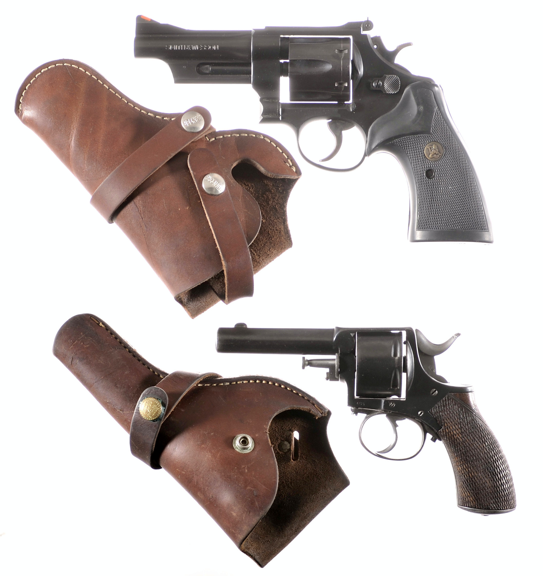 Two Double Action Revolvers with Holsters | Rock Island Auction