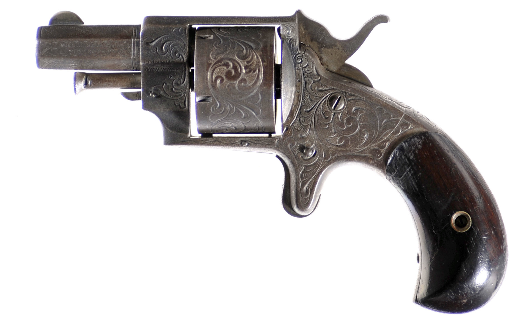 Engraved Forehand & Wadsworth Swamp Angel Spur Trigger Revolver | Rock ...