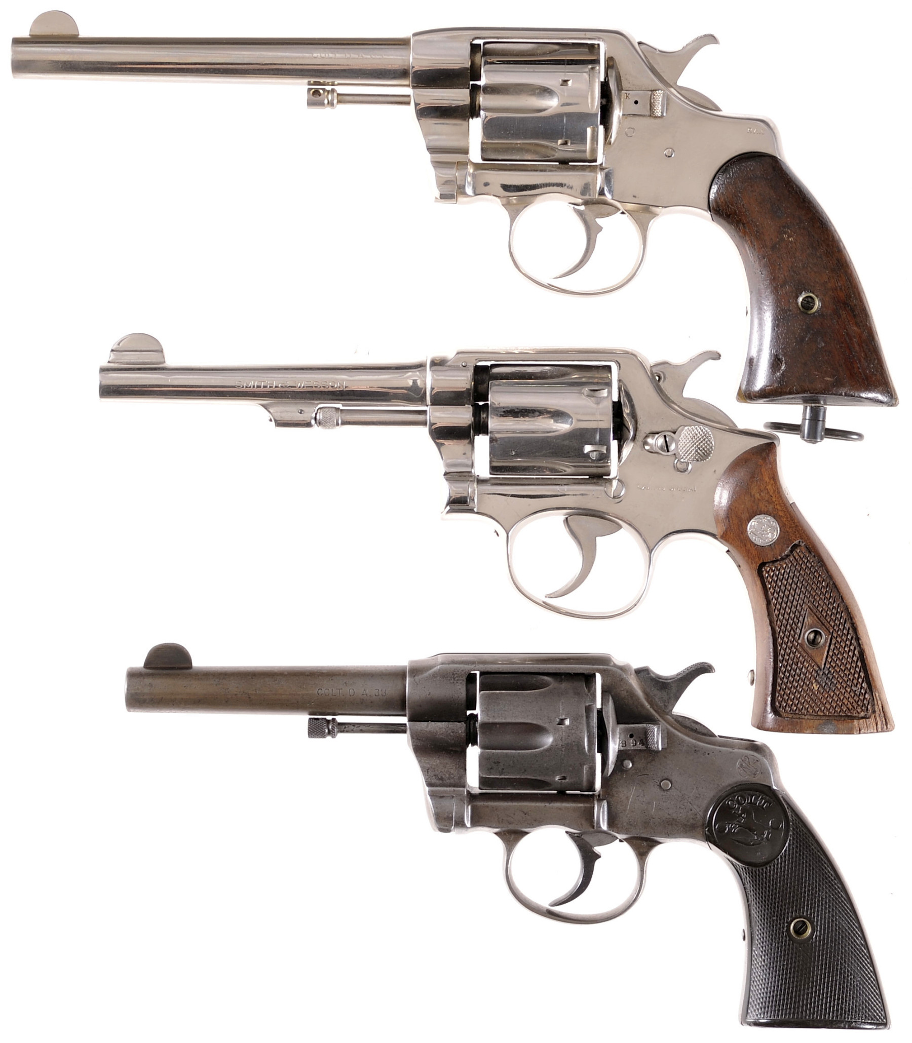 Three Double Action Revolvers -A) U.S. Army Colt Model 1901 | Rock ...