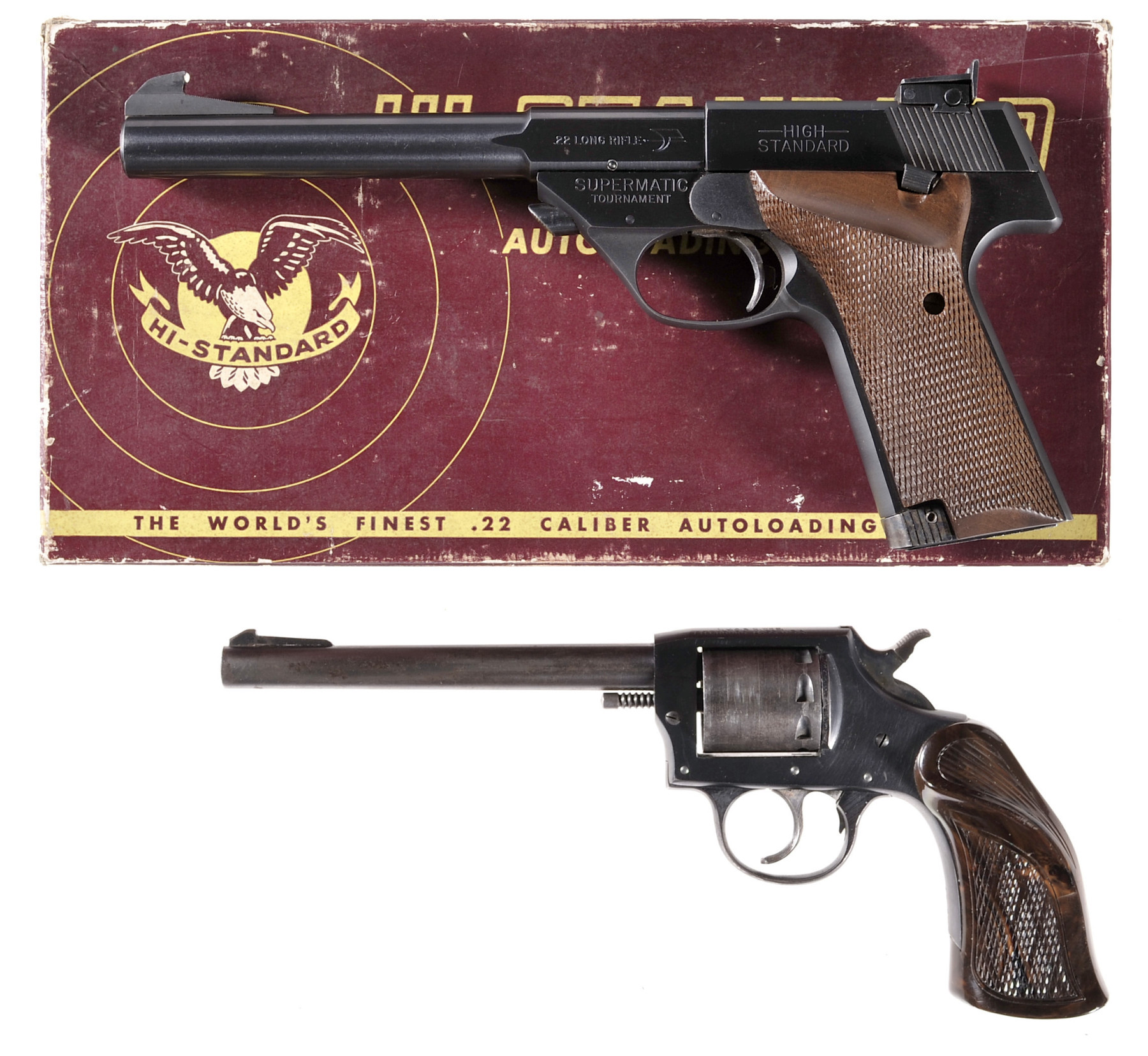 Two Hand Guns -A) High Standard Military Model 107 Supermatic To | Rock ...