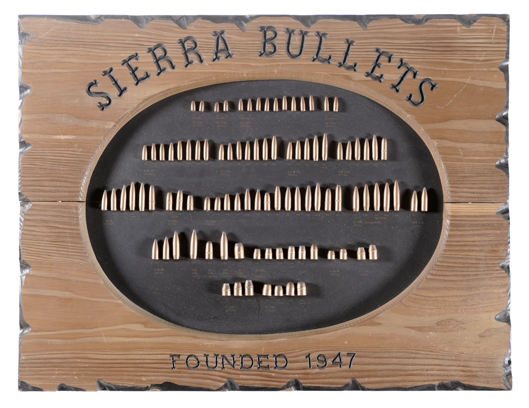 Sierra Bullets Wooden Display Board | Rock Island Auction