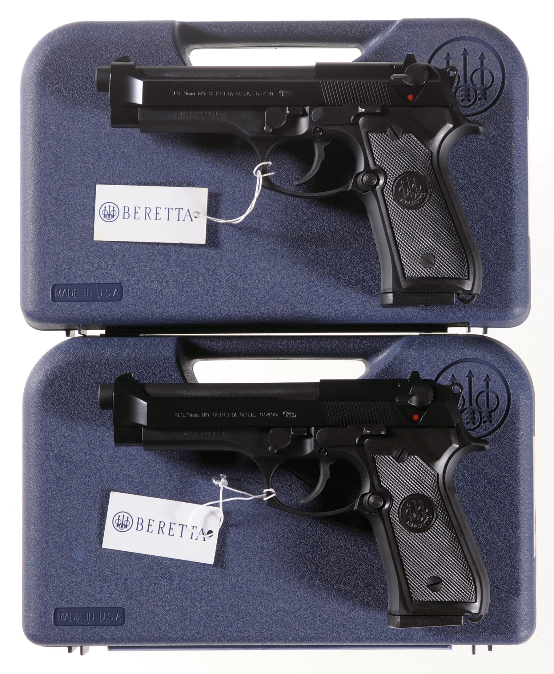 Two Beretta Model M9 Semi-Automatic Pistols with Cases | Rock Island ...