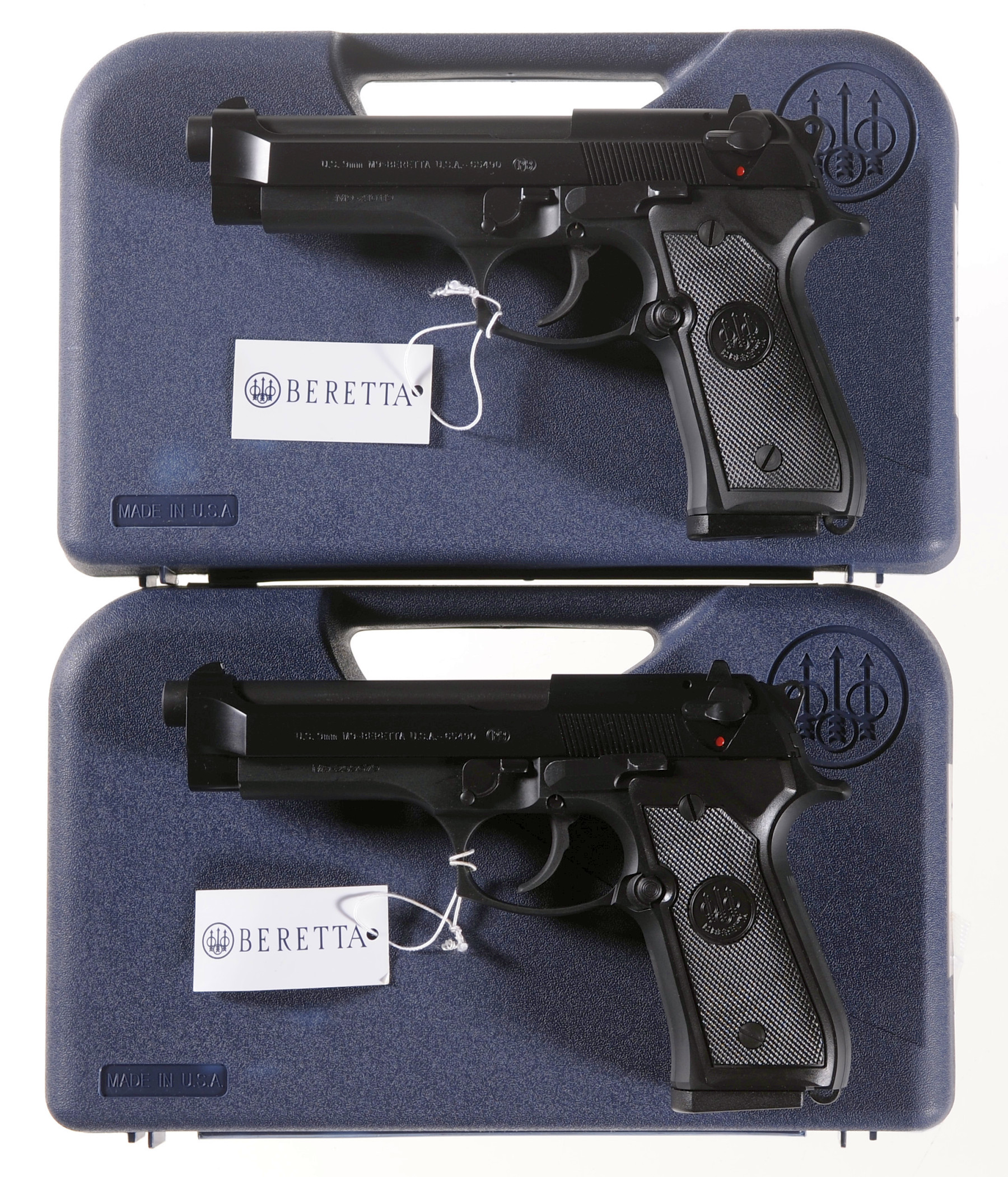 Two Beretta Model M9 Semi-Automatic Pistols with Cases | Rock Island ...