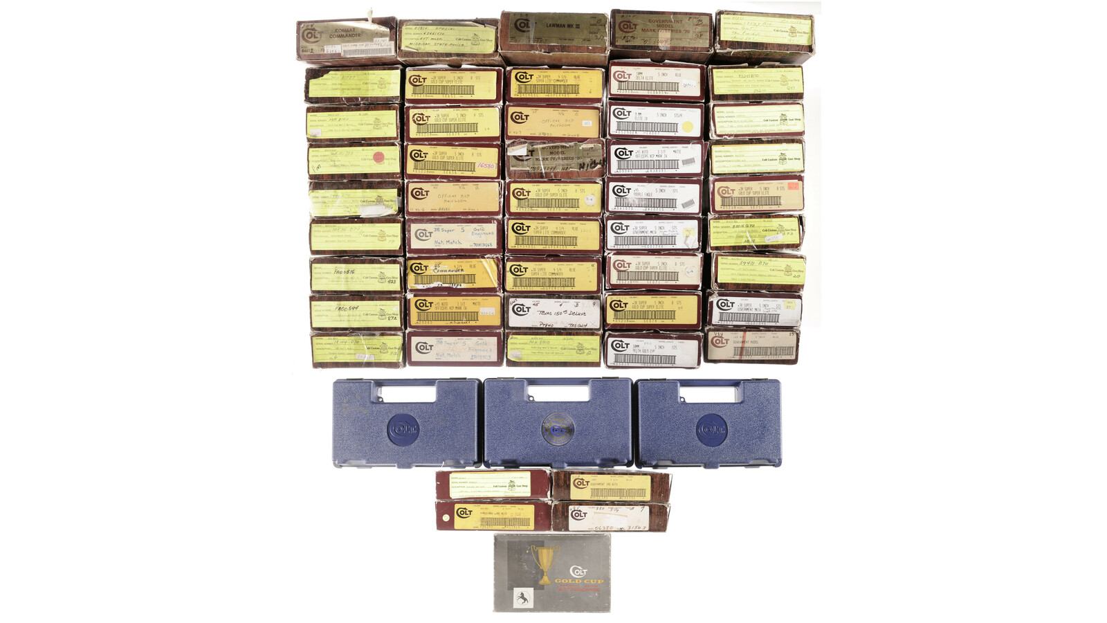 Fifty-One Colt Handgun Boxes and Cases | Rock Island Auction