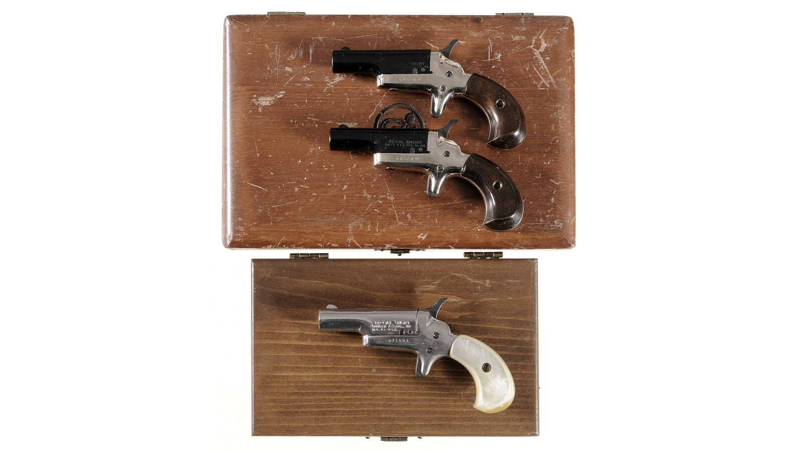Three Derringer Pistols w/ Cases | Rock Island Auction