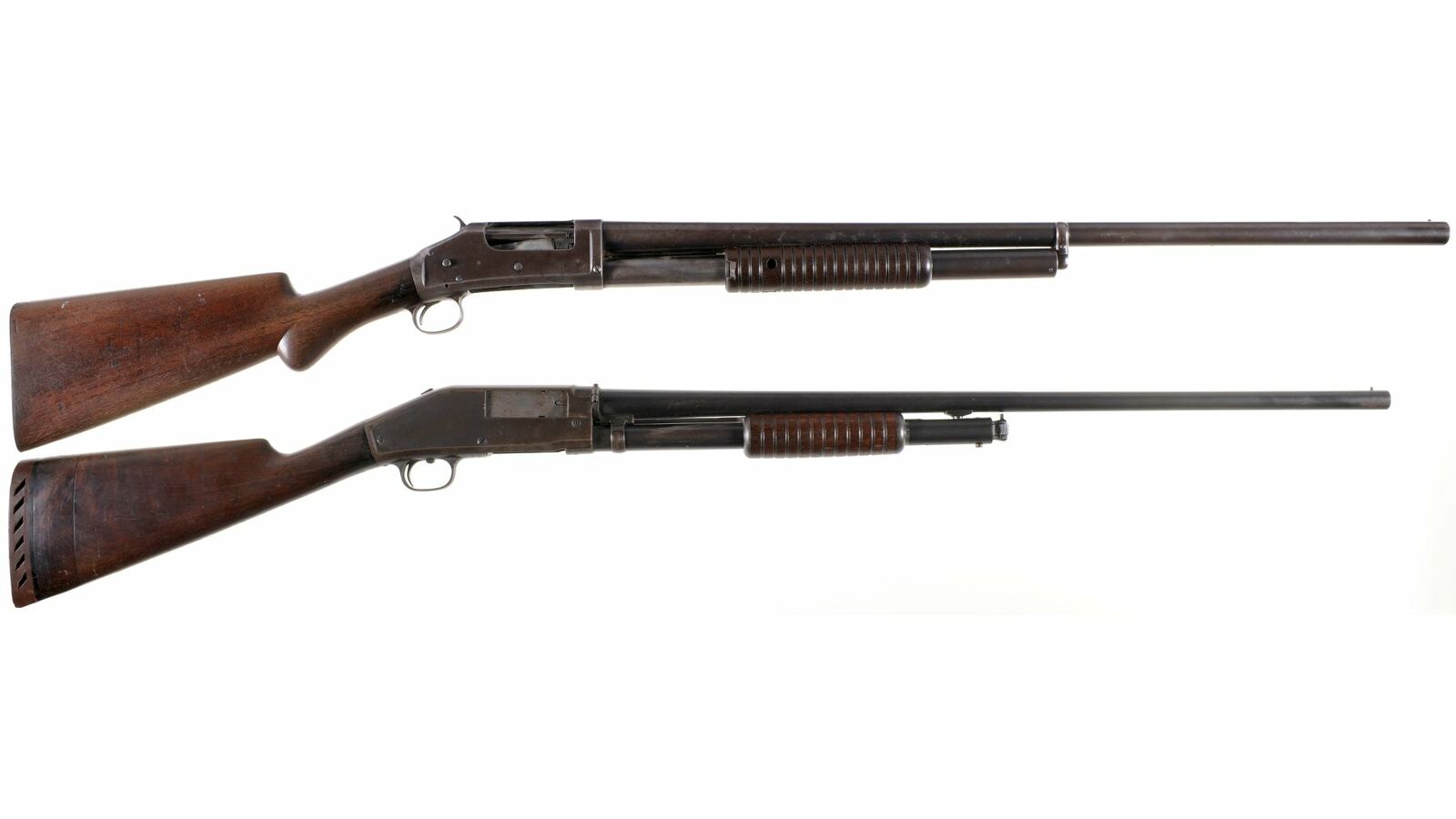 Two Slide Action Shotguns | Rock Island Auction